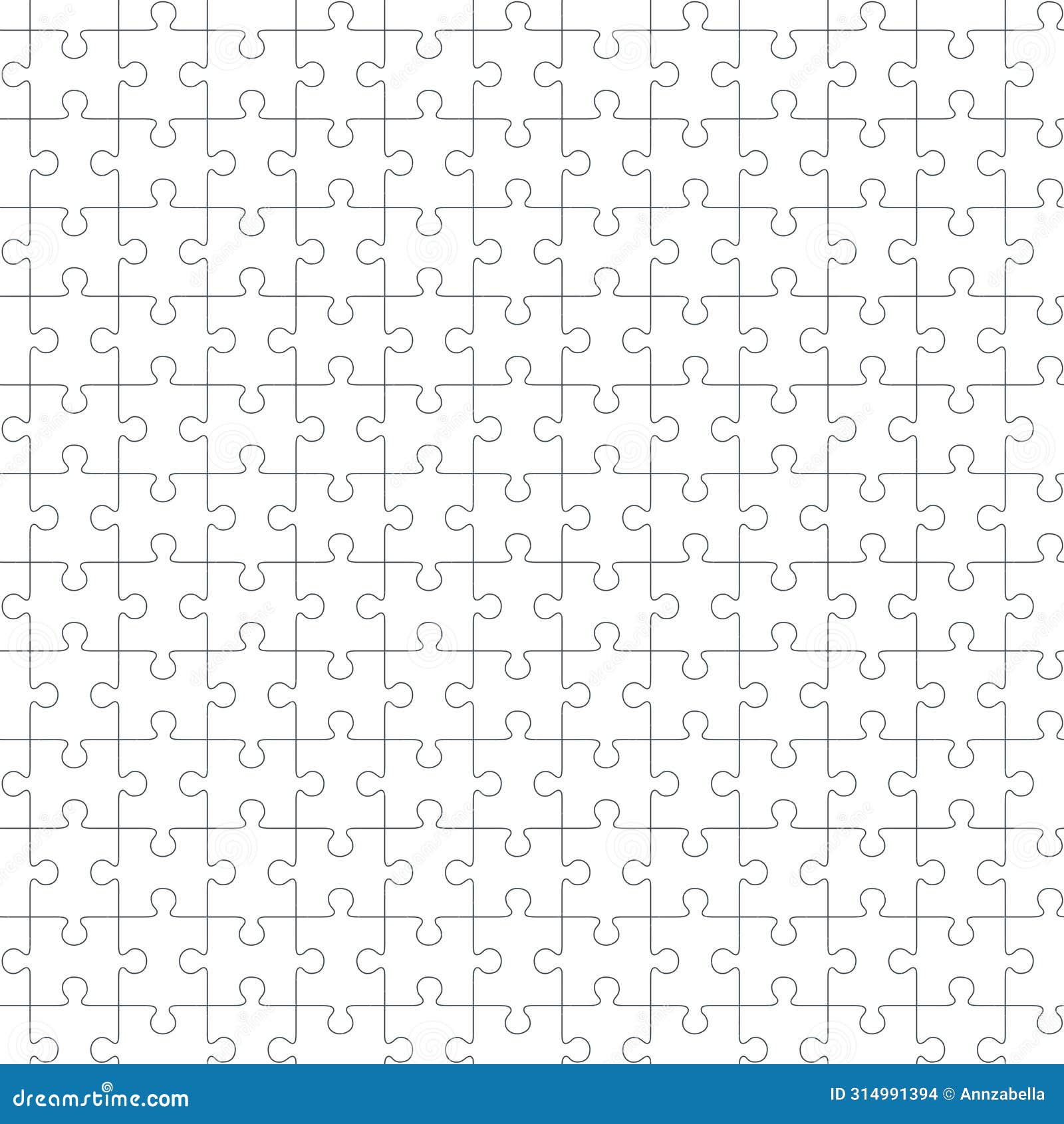 Seamless Puzzle Piece Pattern, Vector Flat Style Illustration for Print ...