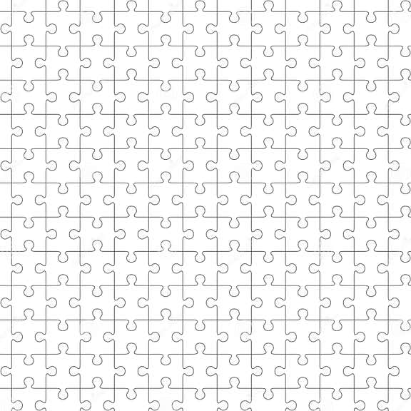 Seamless Puzzle Piece Pattern, Vector Flat Style Illustration for Print ...