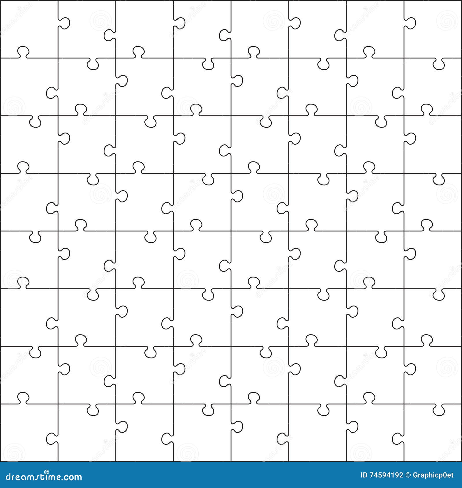 Seamless Puzzle Texture. Puzzle Template Stock Vector - Illustration of ...