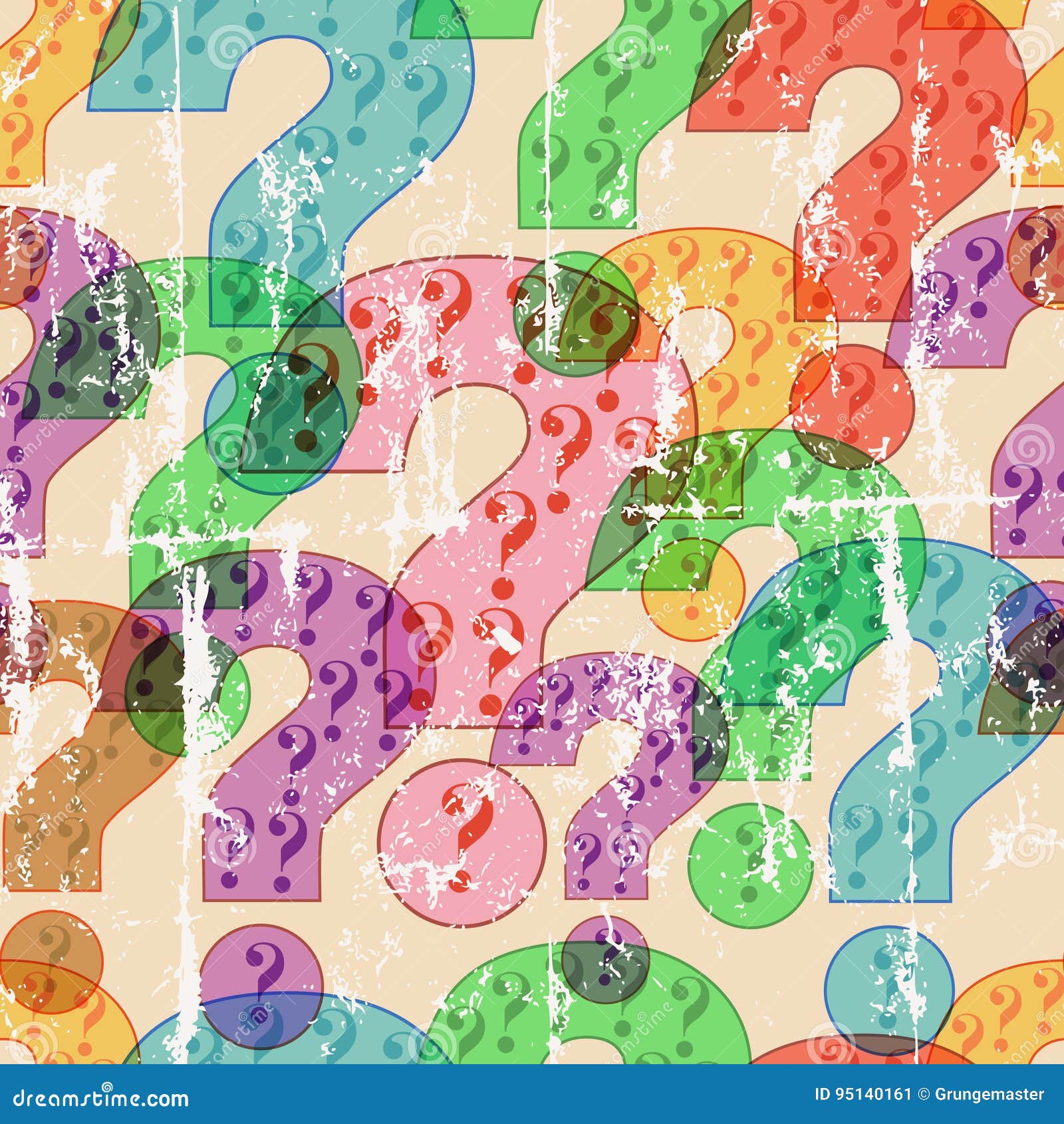 Seamless Question Mark Faq Pattern Background Cartoon Vector ...