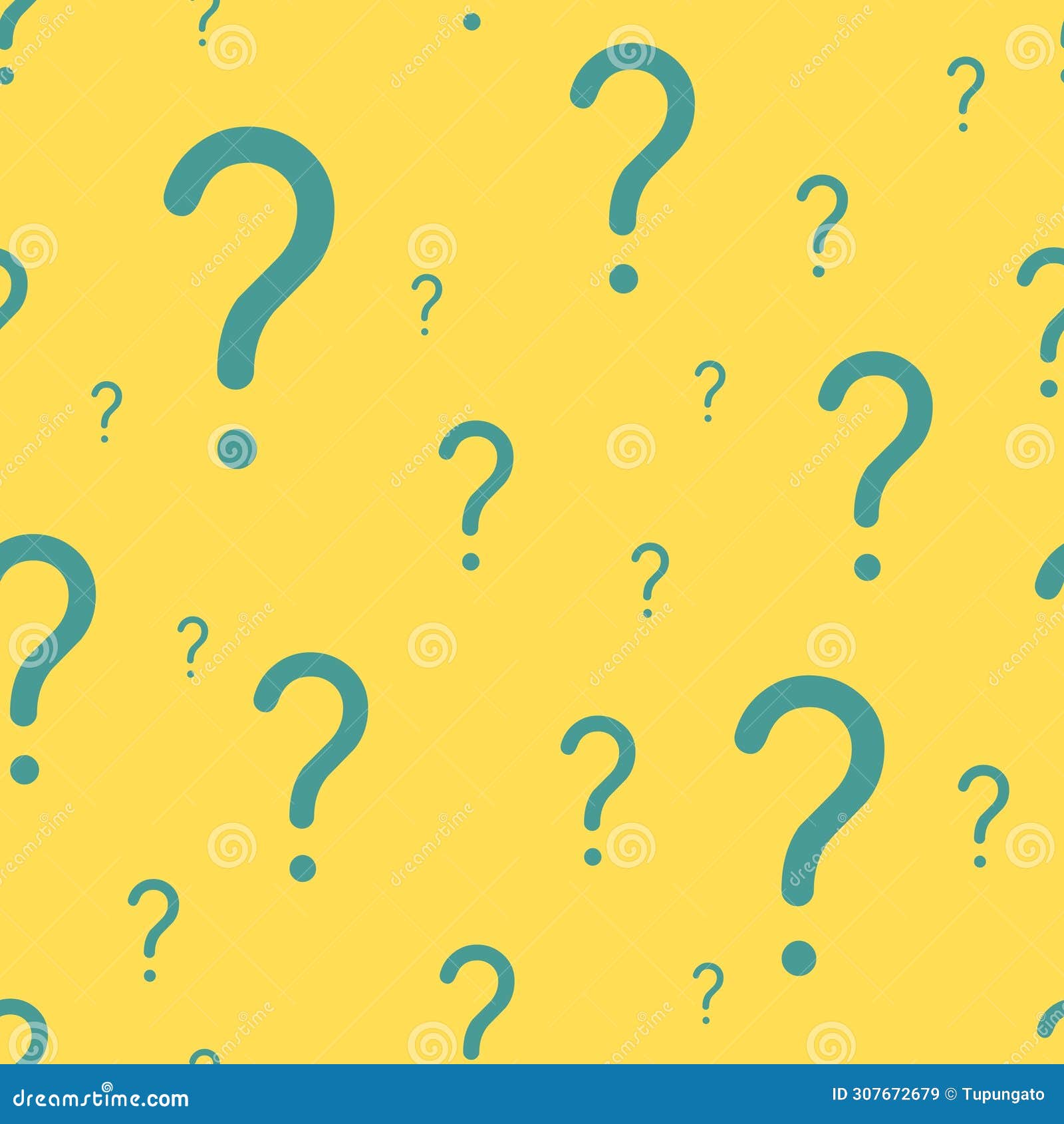 Seamless Question Mark Green on Yellow Pattern Stock Vector ...