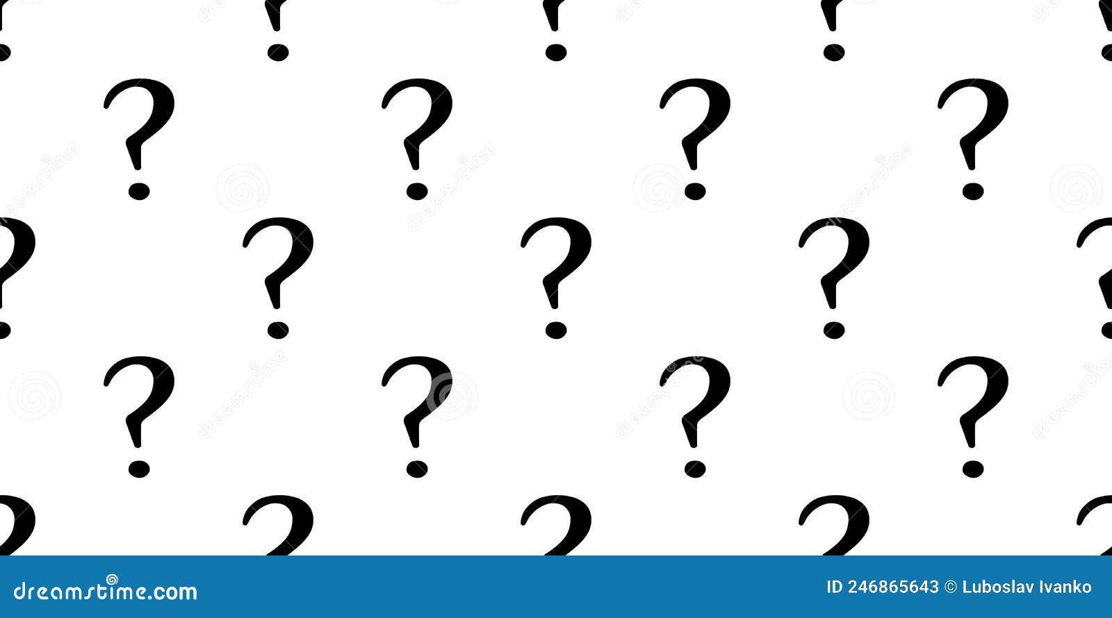Seamless Question Mark Icon Pattern, Repeats Vertically and ...