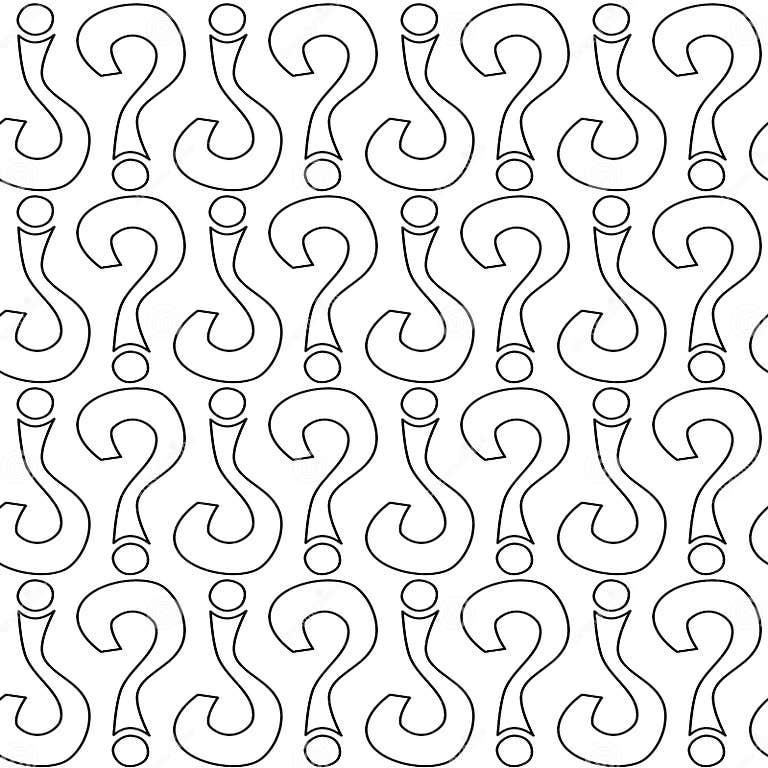 Seamless Question Mark Pattern Stock Image - Illustration of decoration, digital: 50846595