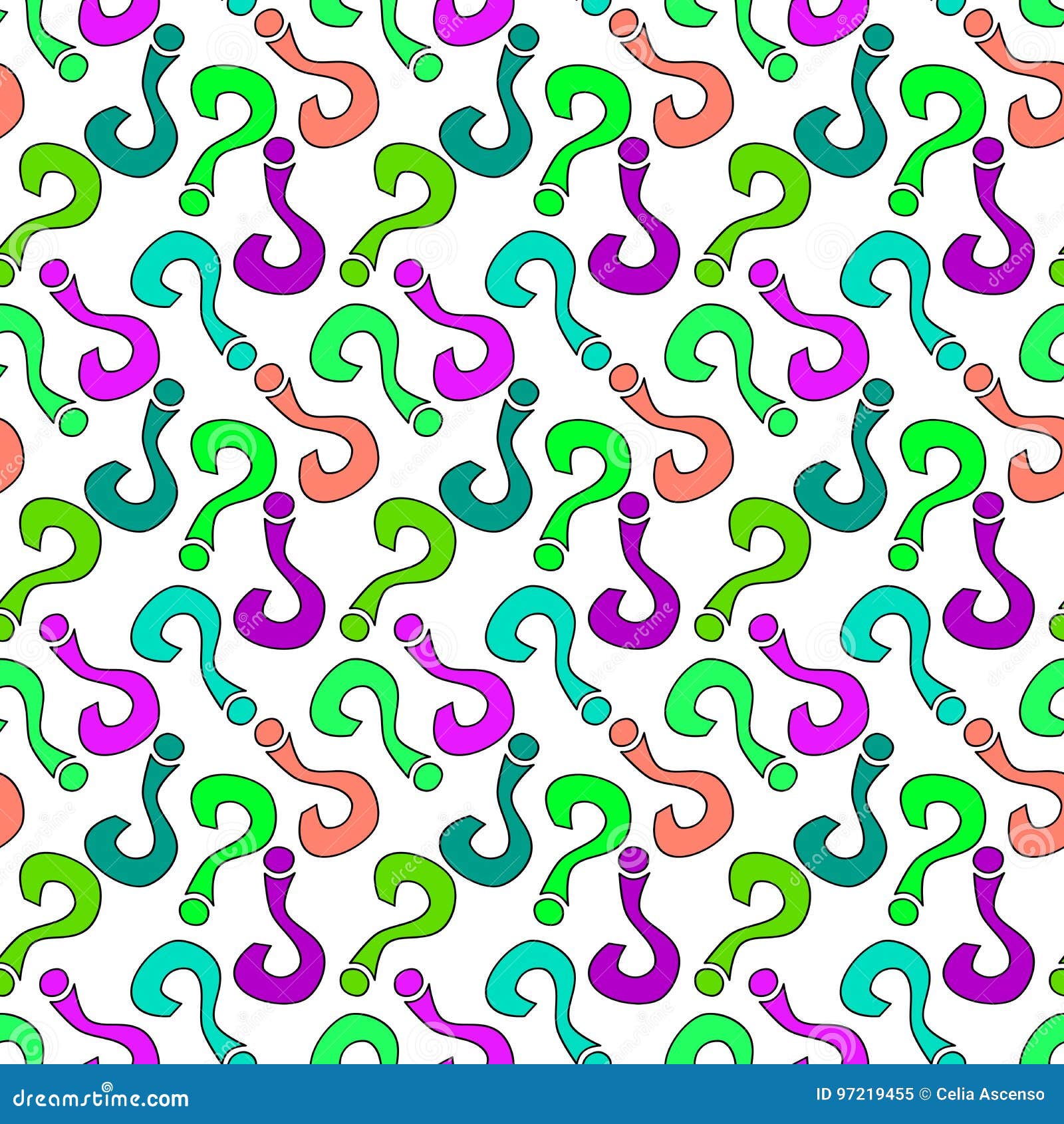 Seamless Questions Mark Abstract Pattern Stock Illustration ...