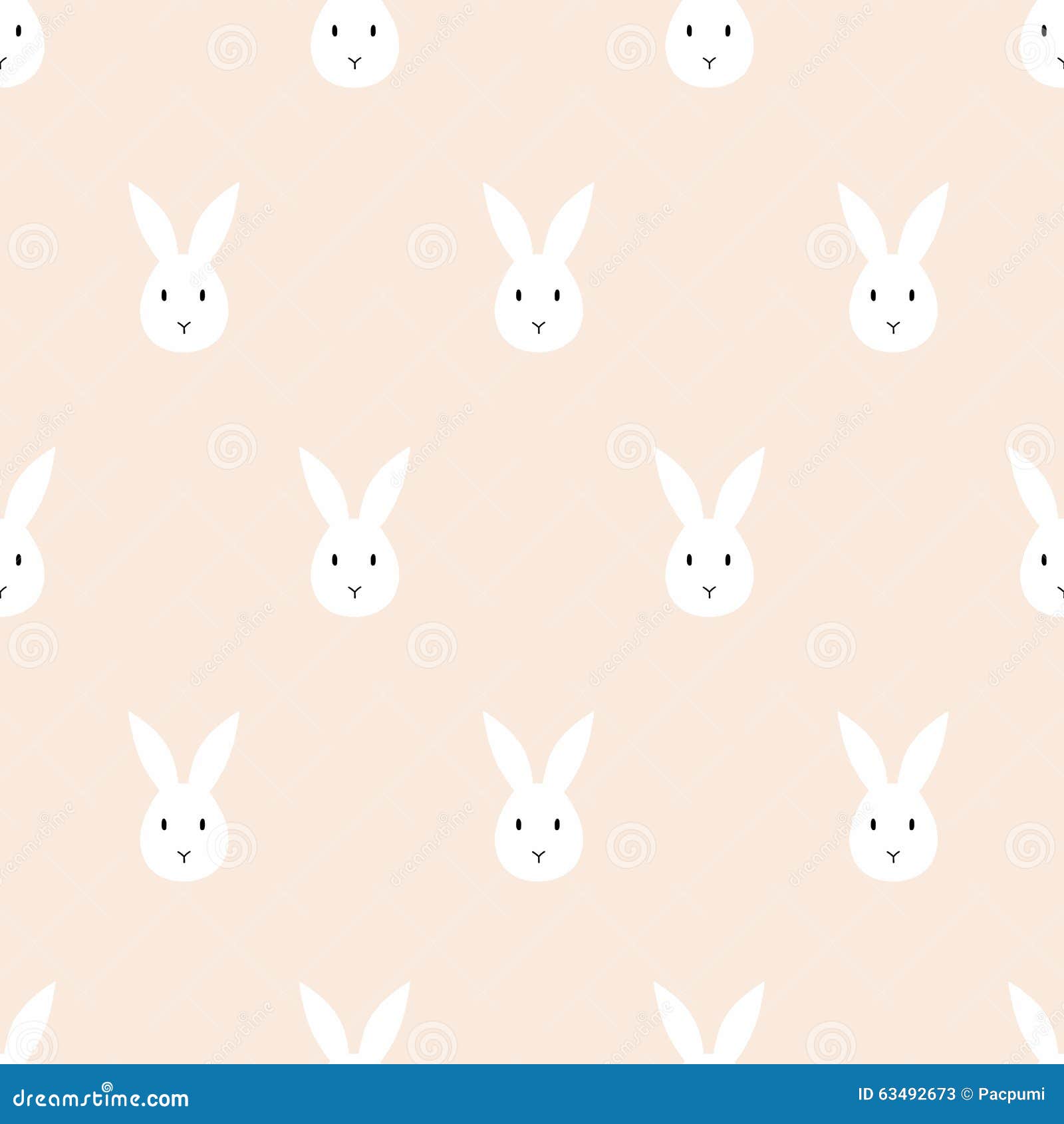 Seamless rabbit pattern stock illustration. Illustration of fabric ...