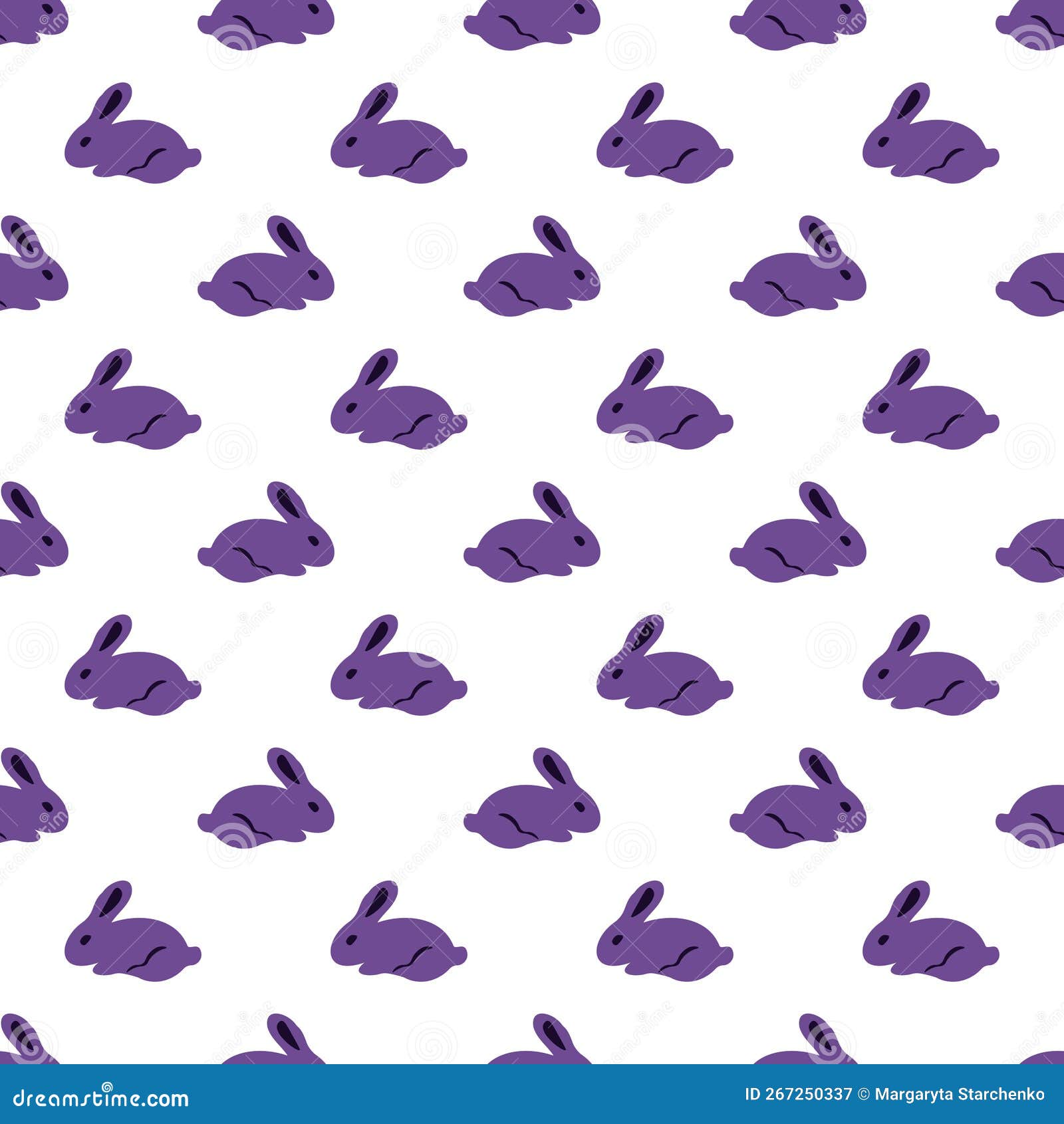 Seamless rabbit pattern stock vector. Illustration of violet - 267250337