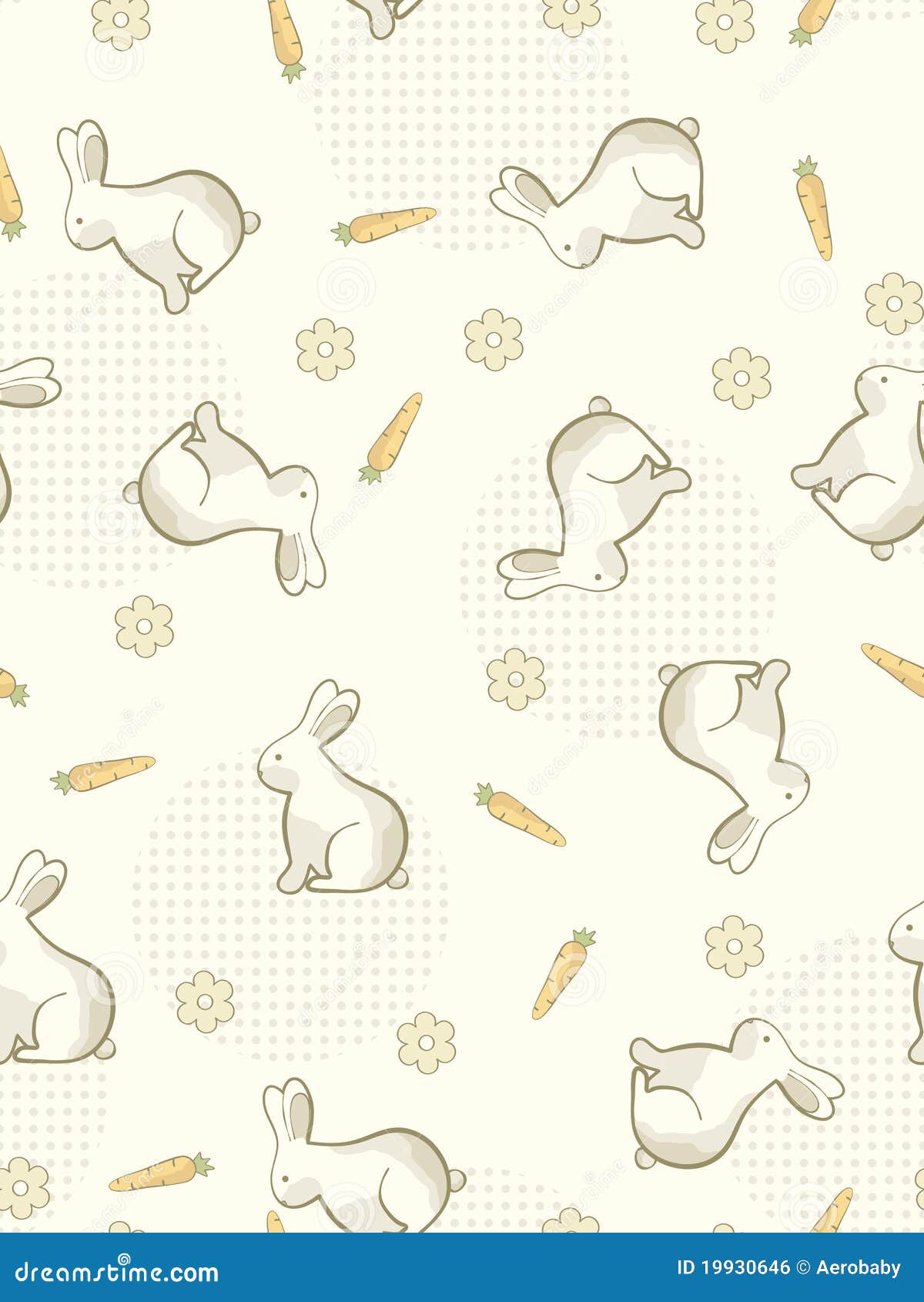 Seamless Rabbits Background. Stock Vector - Illustration of repetition ...