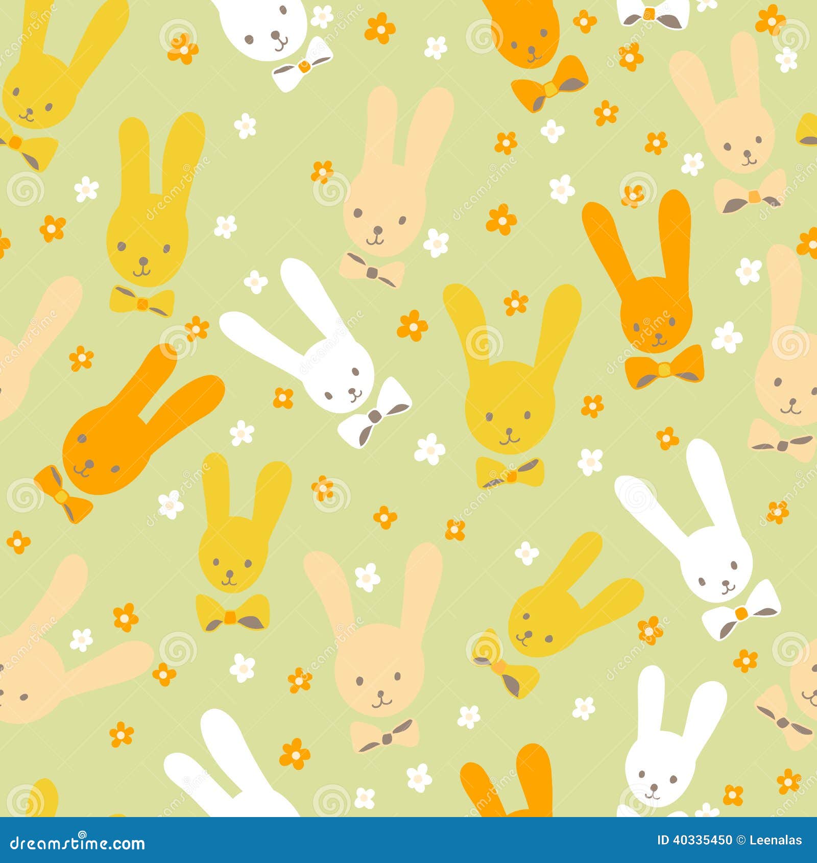 Seamless Rabbits Cartoon Background 52578269