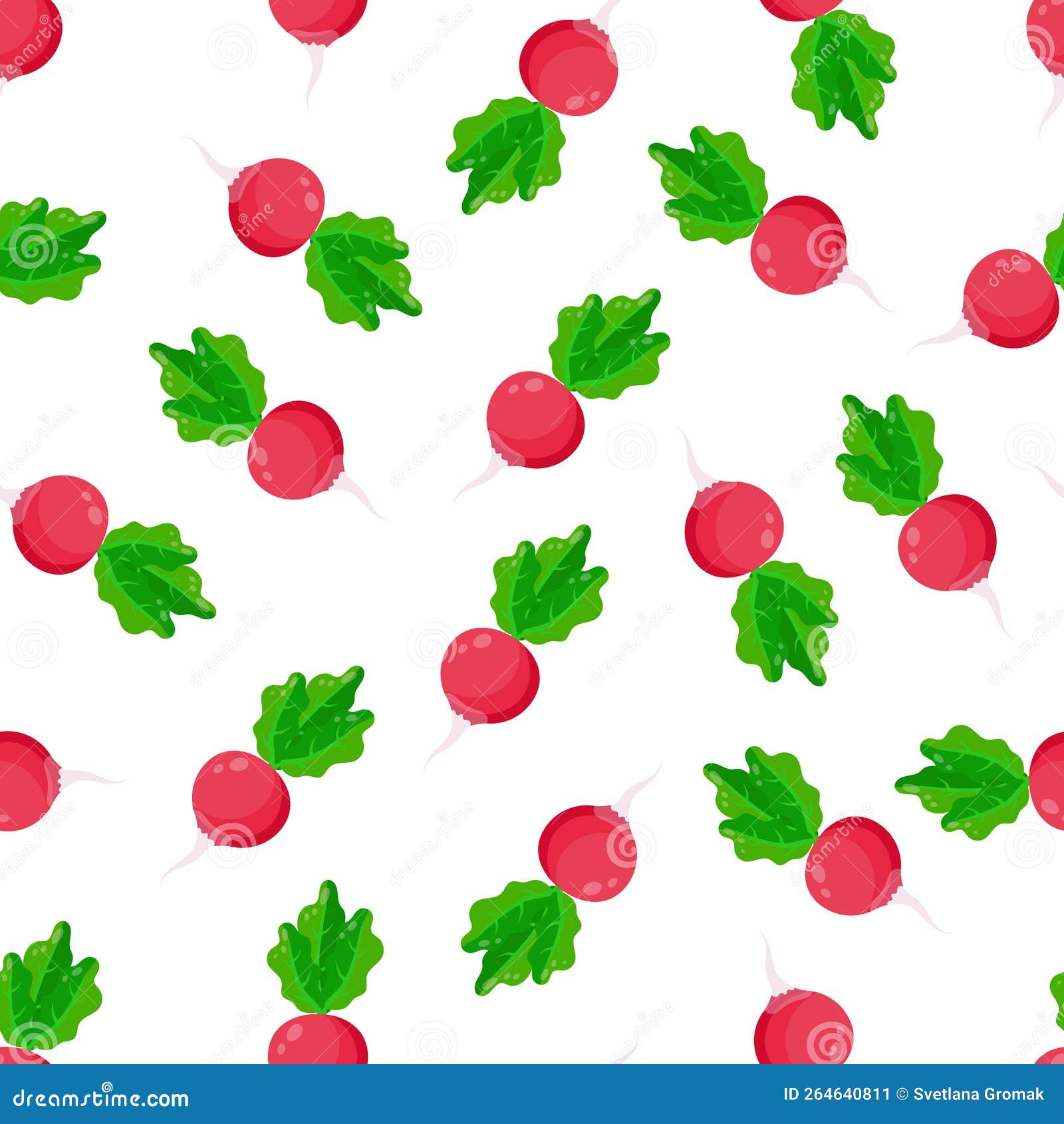Seamless Radish Pattern on a White Background Vegetable Pattern on ...