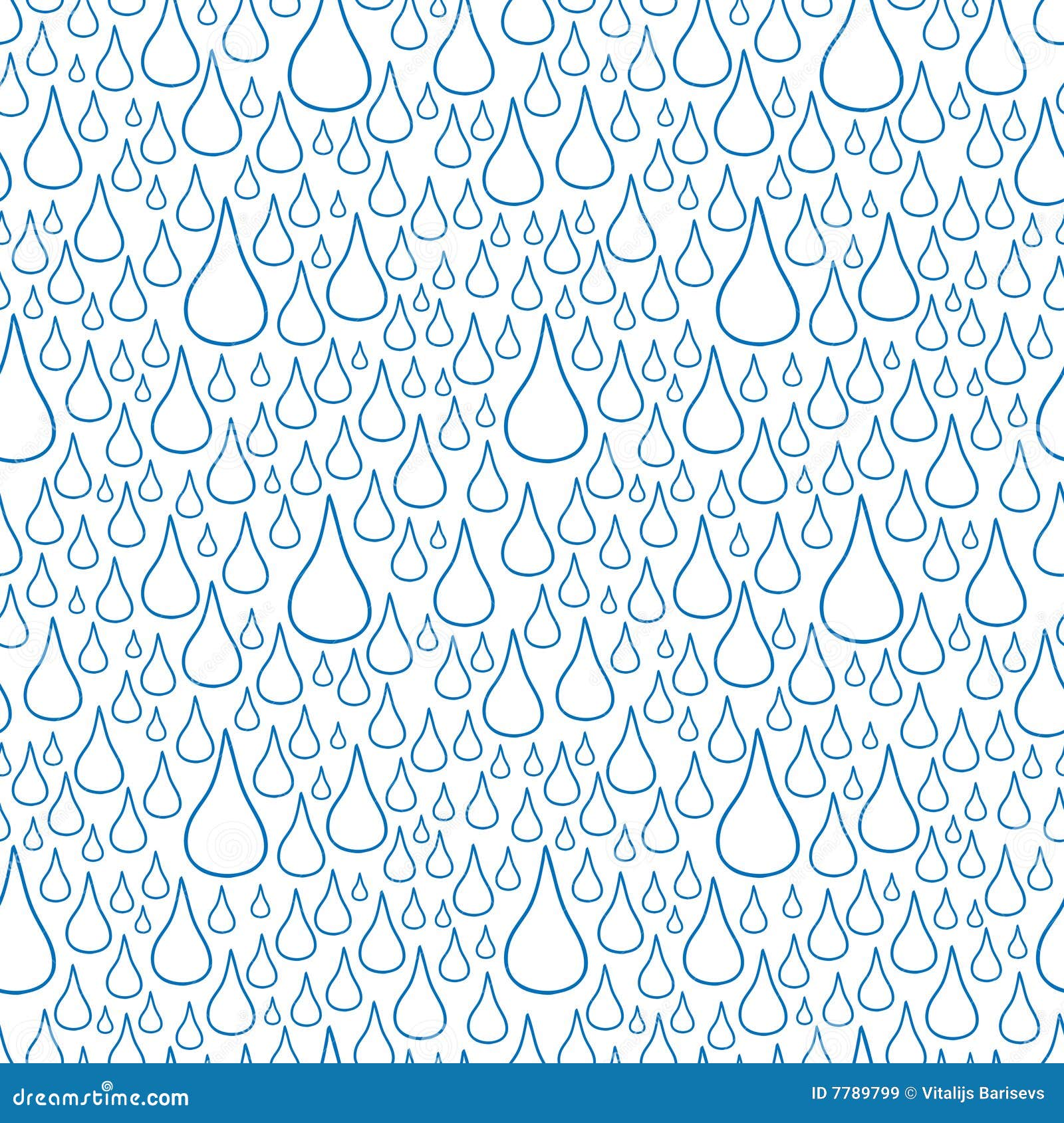 Seamless rain drop pattern stock vector. Illustration of shower - 7789799