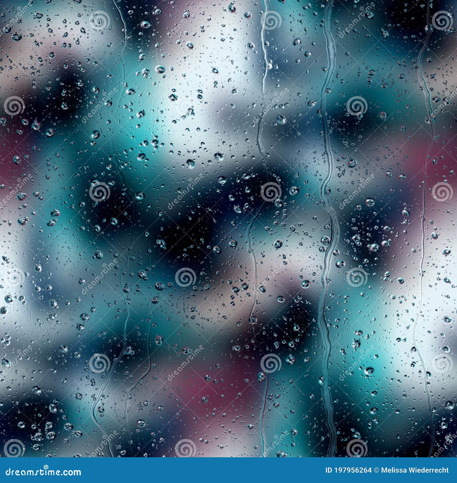 Seamless Rain Drop Water Repeat Pattern on Blur Stock Photo - Image of ...