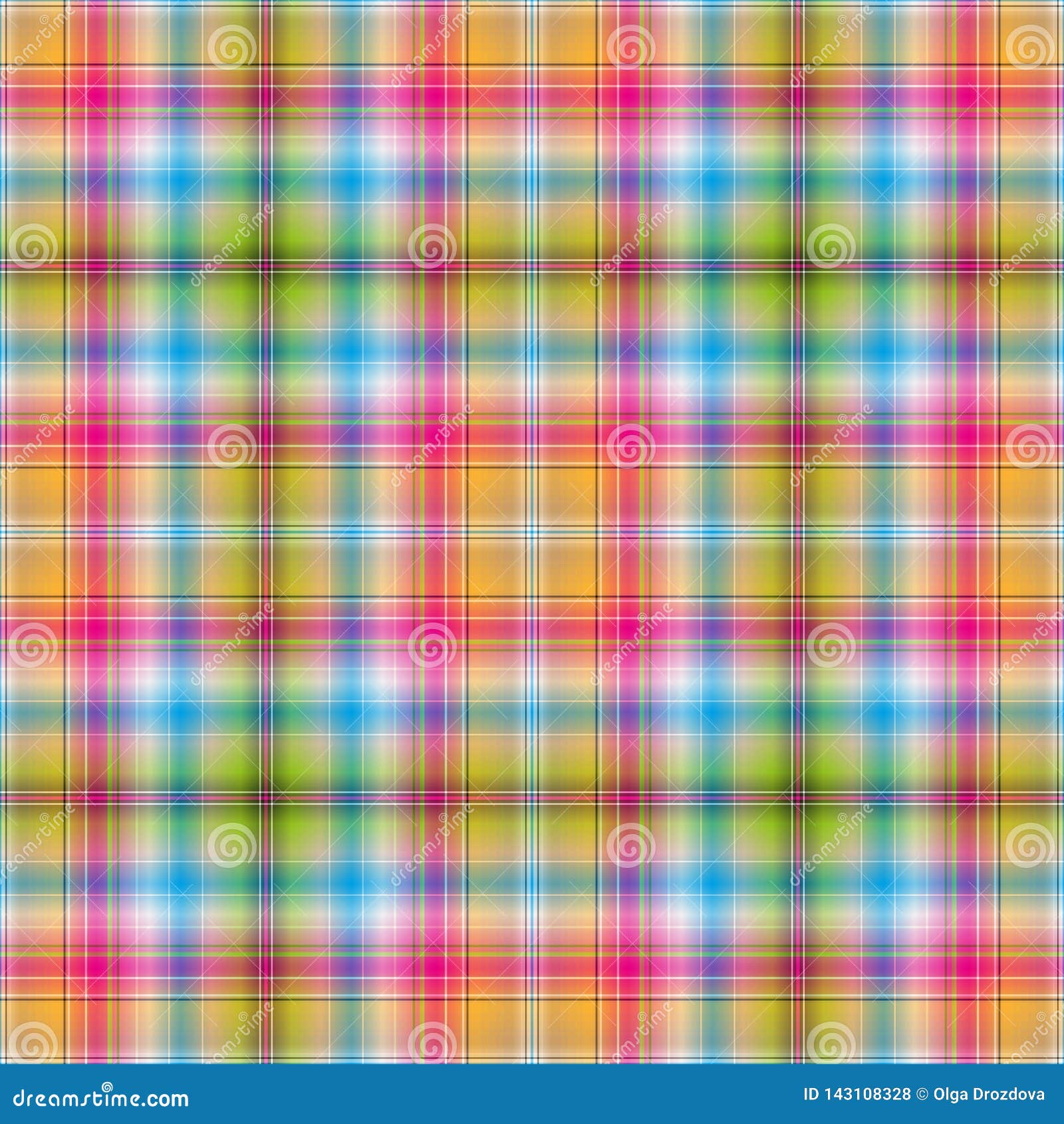 Seamless Rainbow Checkered Pattern Stock Illustration - Illustration of ...