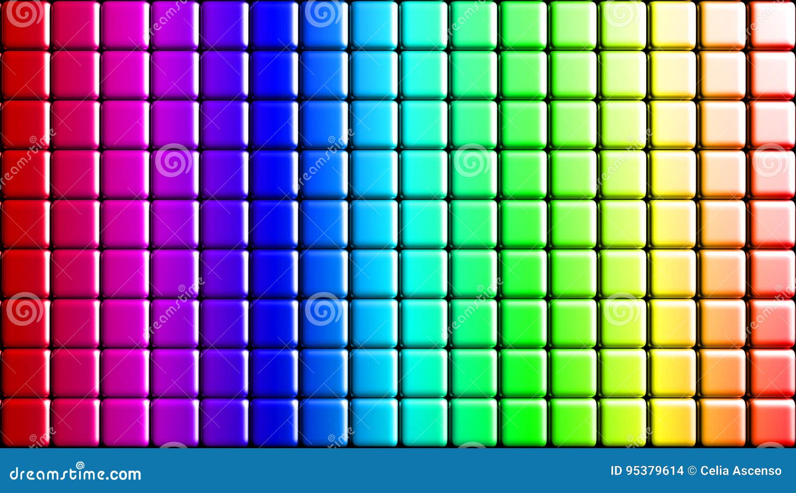 Seamless Rainbow Mosaic Tiles Stock Illustration - Illustration of ...