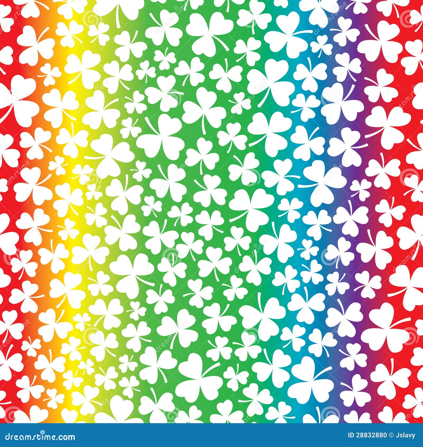 Seamless Rainbow and Shamrock Pattern Stock Vector - Illustration of ...