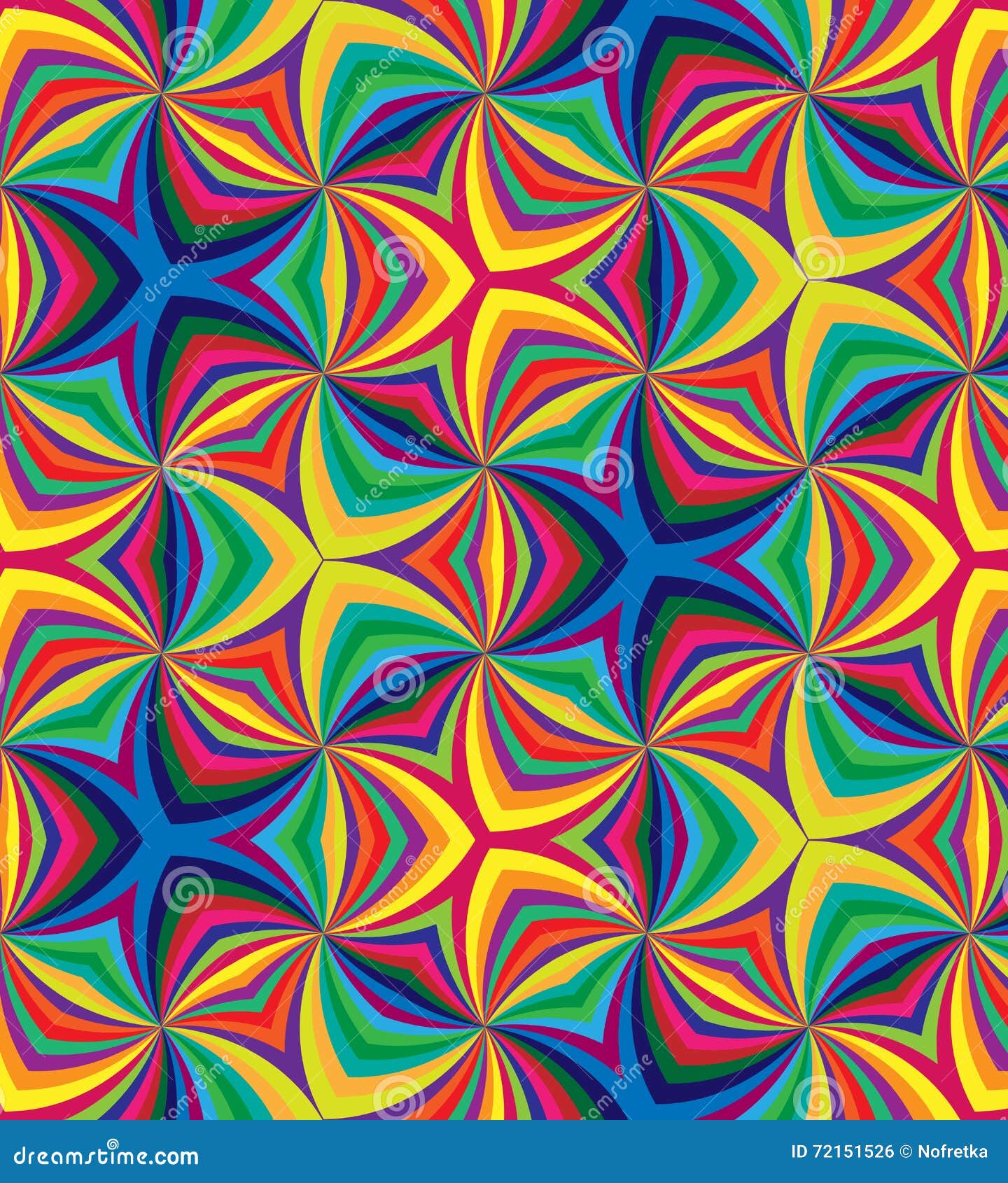 Seamless Rainbow Spirals. Geometric Pattern Stock Vector - Illustration ...