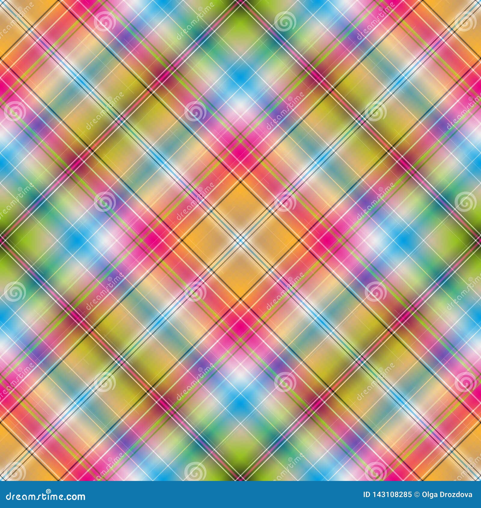 Seamless Rainbow Striped Diagonal Pattern Stock Illustration ...