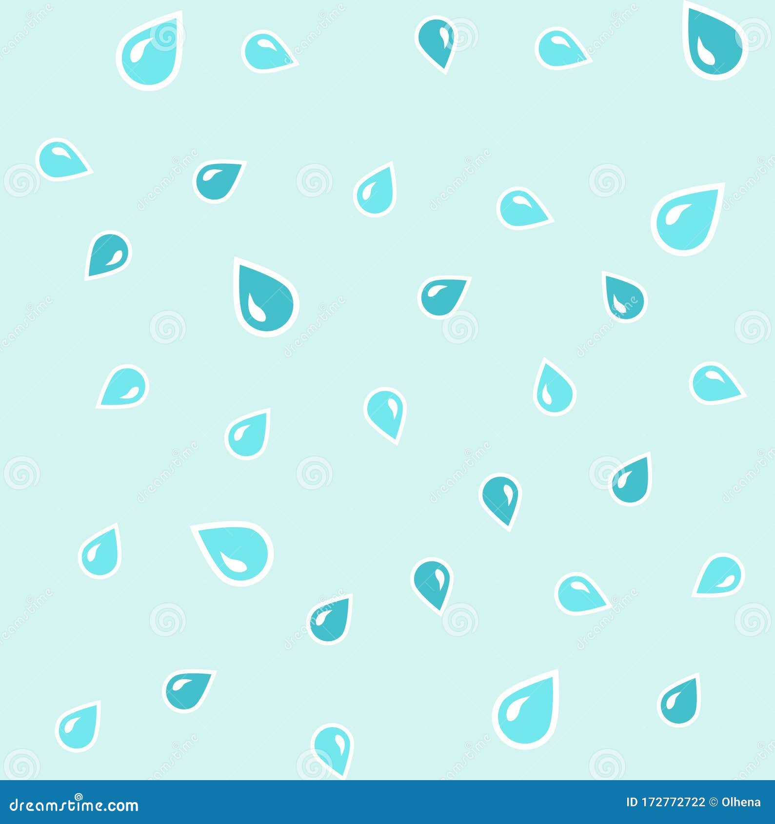 Seamless Raindrop Blue Pattern Like Water Stock Vector - Illustration ...