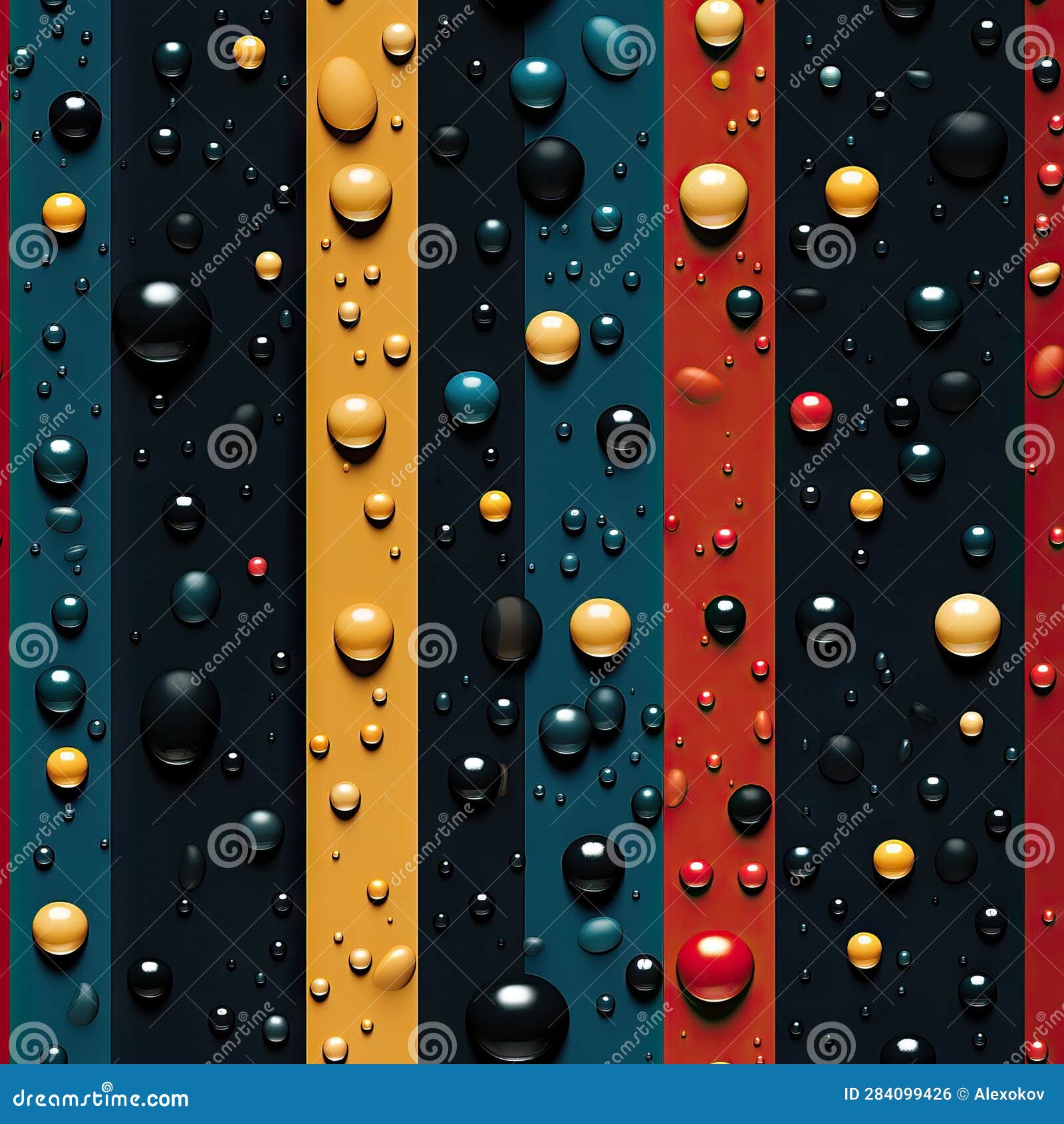 Seamless Raindrops Textile Pattern AI Generated Stock Illustration ...