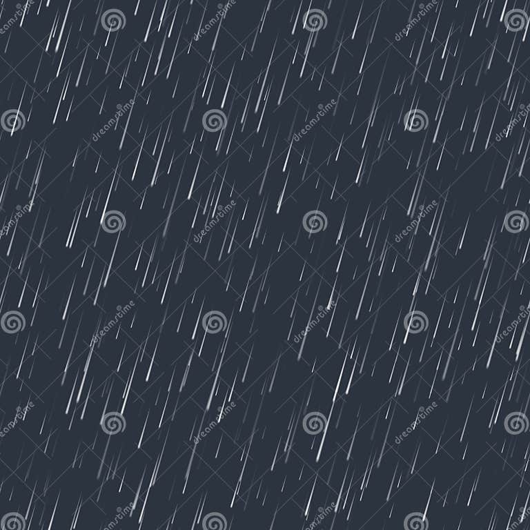 Seamless Rainfall Texture. Rain Drop Effect. Abstract Rainy Background Stock Vector ...
