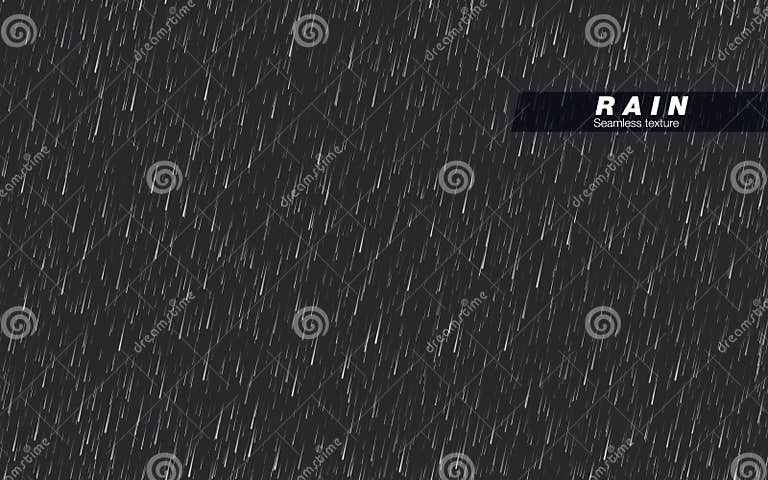 Seamless Rainfall Texture. Rain Drop Stock Vector - Illustration of ...