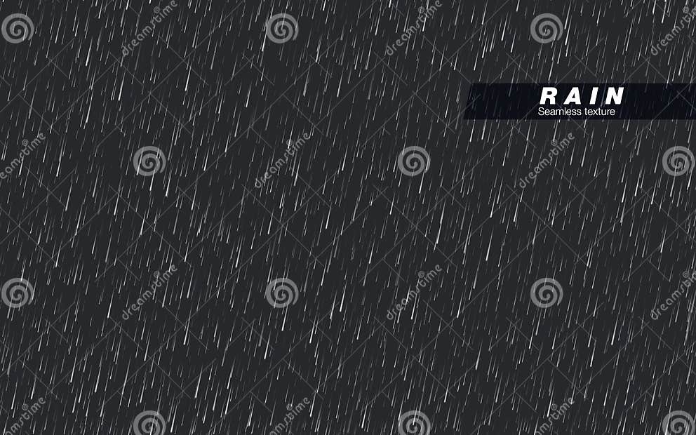 Seamless Rainfall Texture. Rain Drop Stock Vector - Illustration of ...