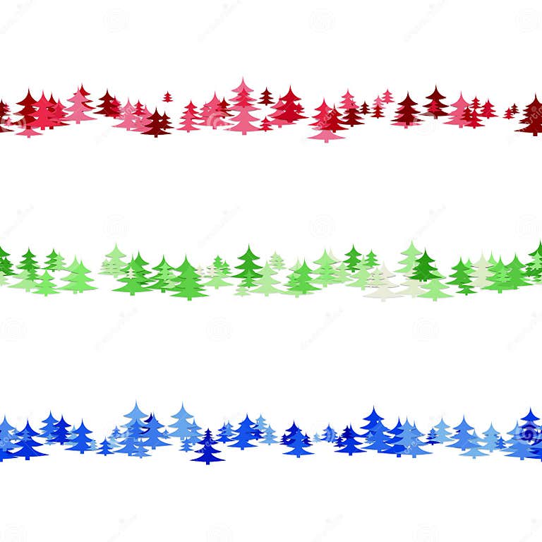Seamless Random Pine Tree Pattern Paragraph Divider Line Set Stock ... Seamless Random Pine Tree Pattern Paragraph Divider Line Set Stock ...