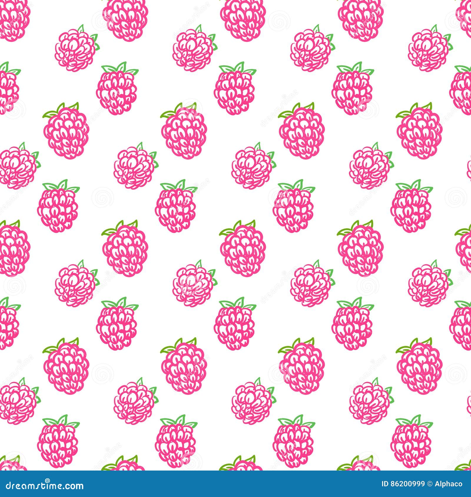 Seamless Raspberry Pattern Cartoon Vector | CartoonDealer.com #86200999