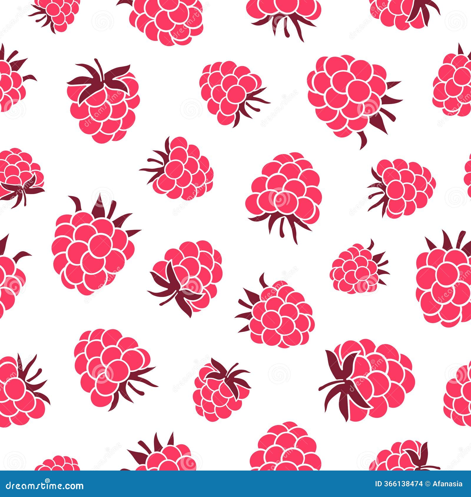 Seamless Raspberry Pattern Cartoon Vector | CartoonDealer.com #86201041