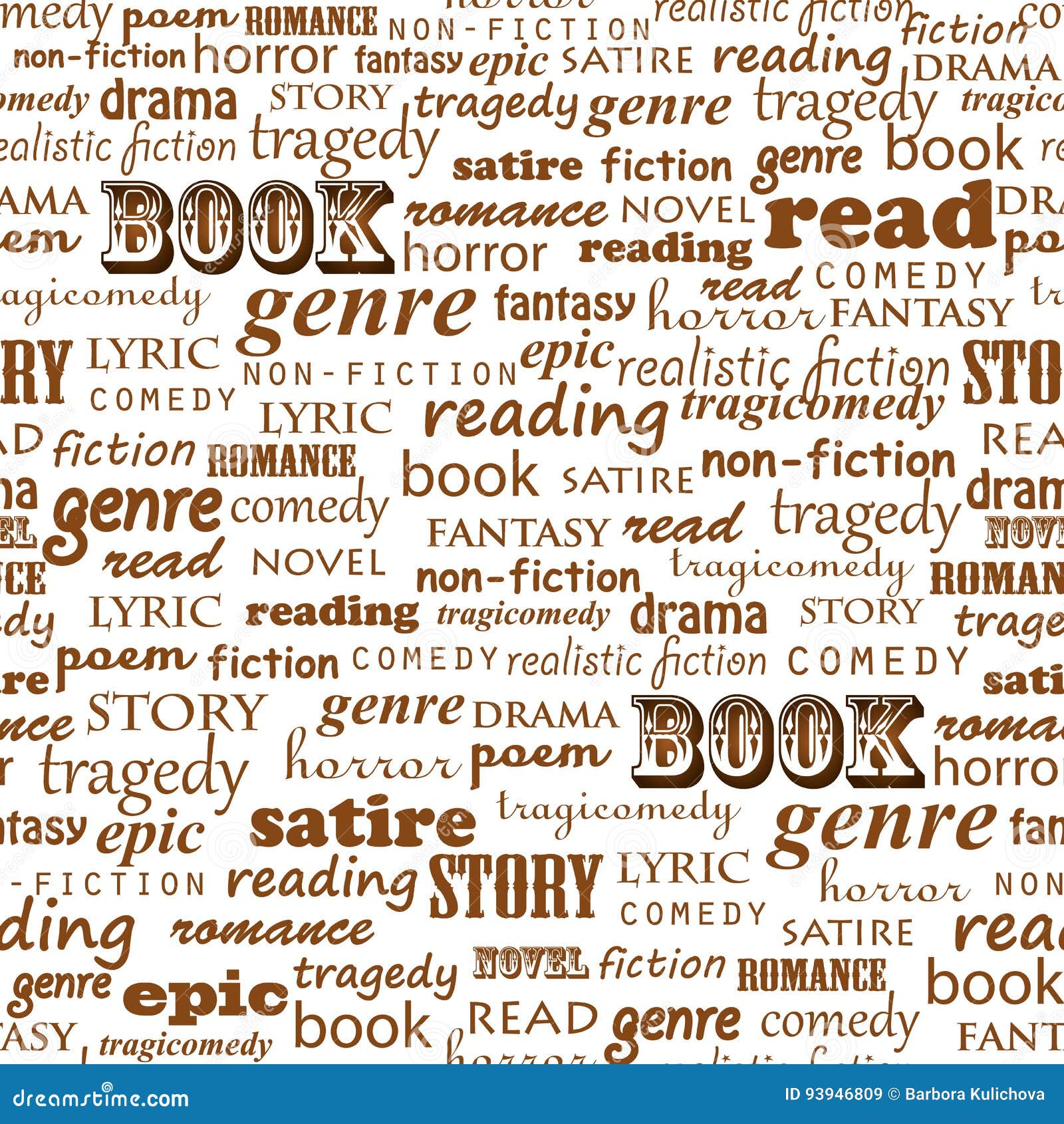 Seamless reading pattern stock vector. Illustration of drama - 93946809