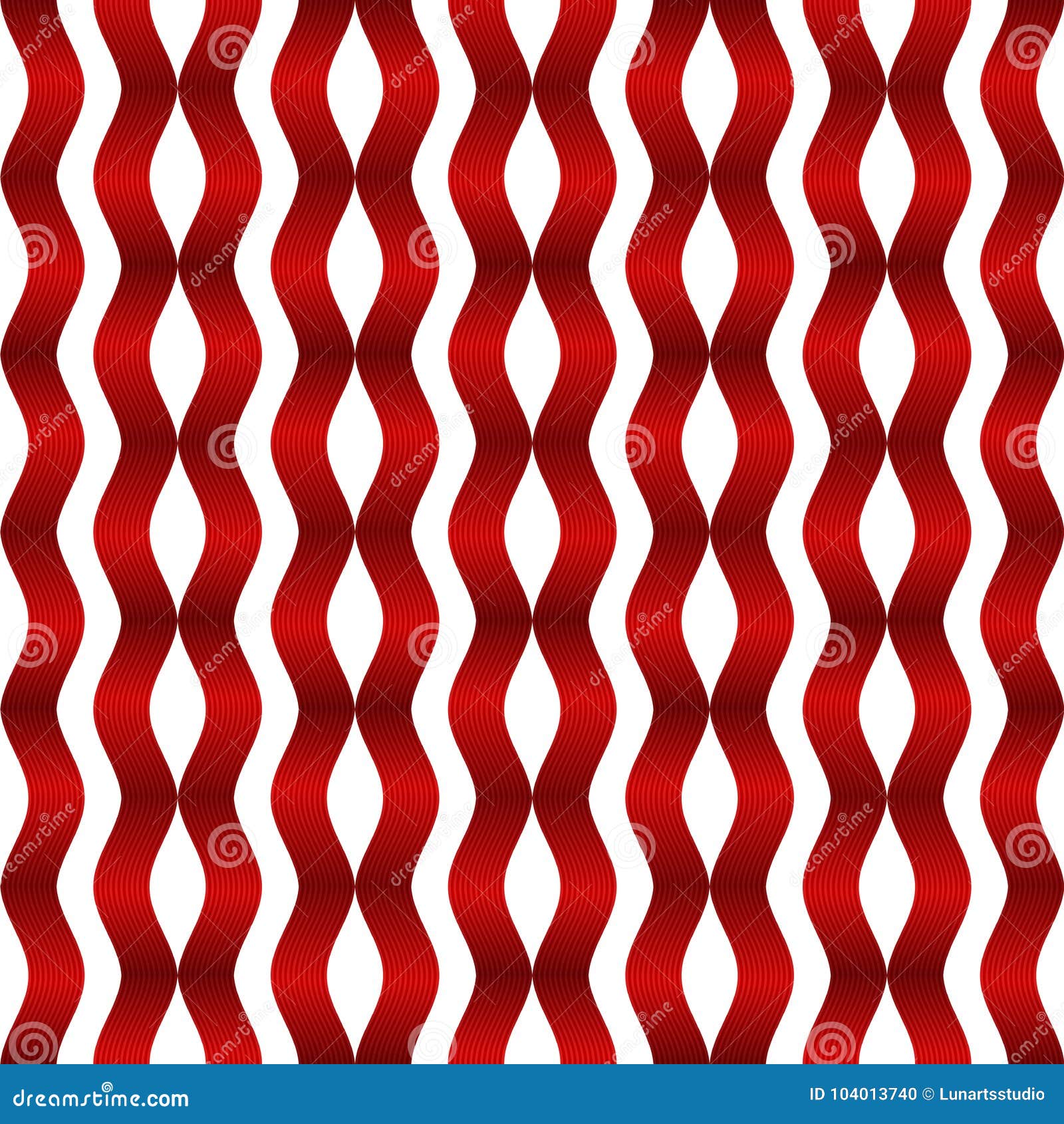 Seamless Realistic Colorful Wave with Shadow Pattern. Lines Stock ...