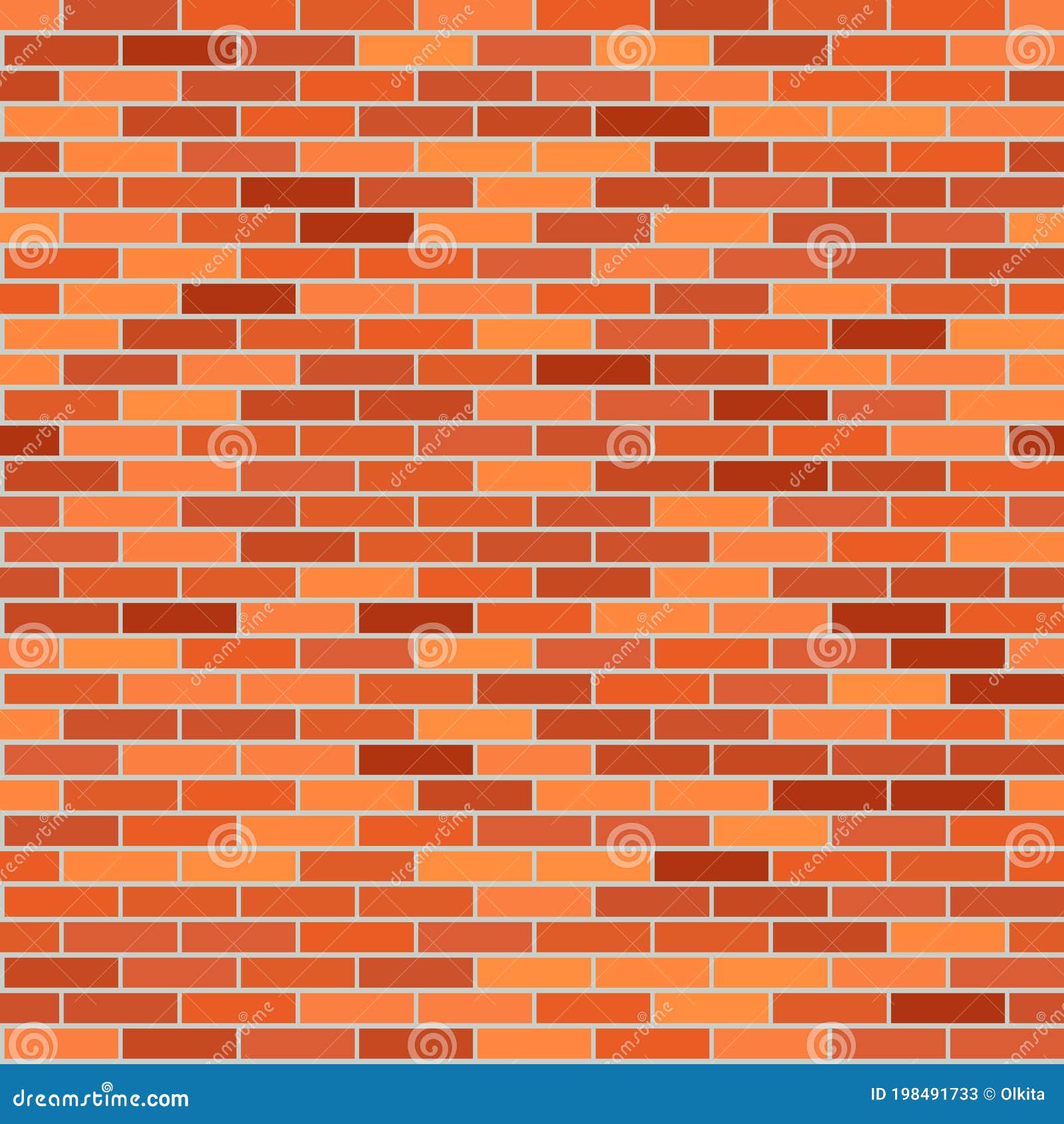 Seamless Realistic Pattern, Red Brick Wall. Colorful Background Stock ...