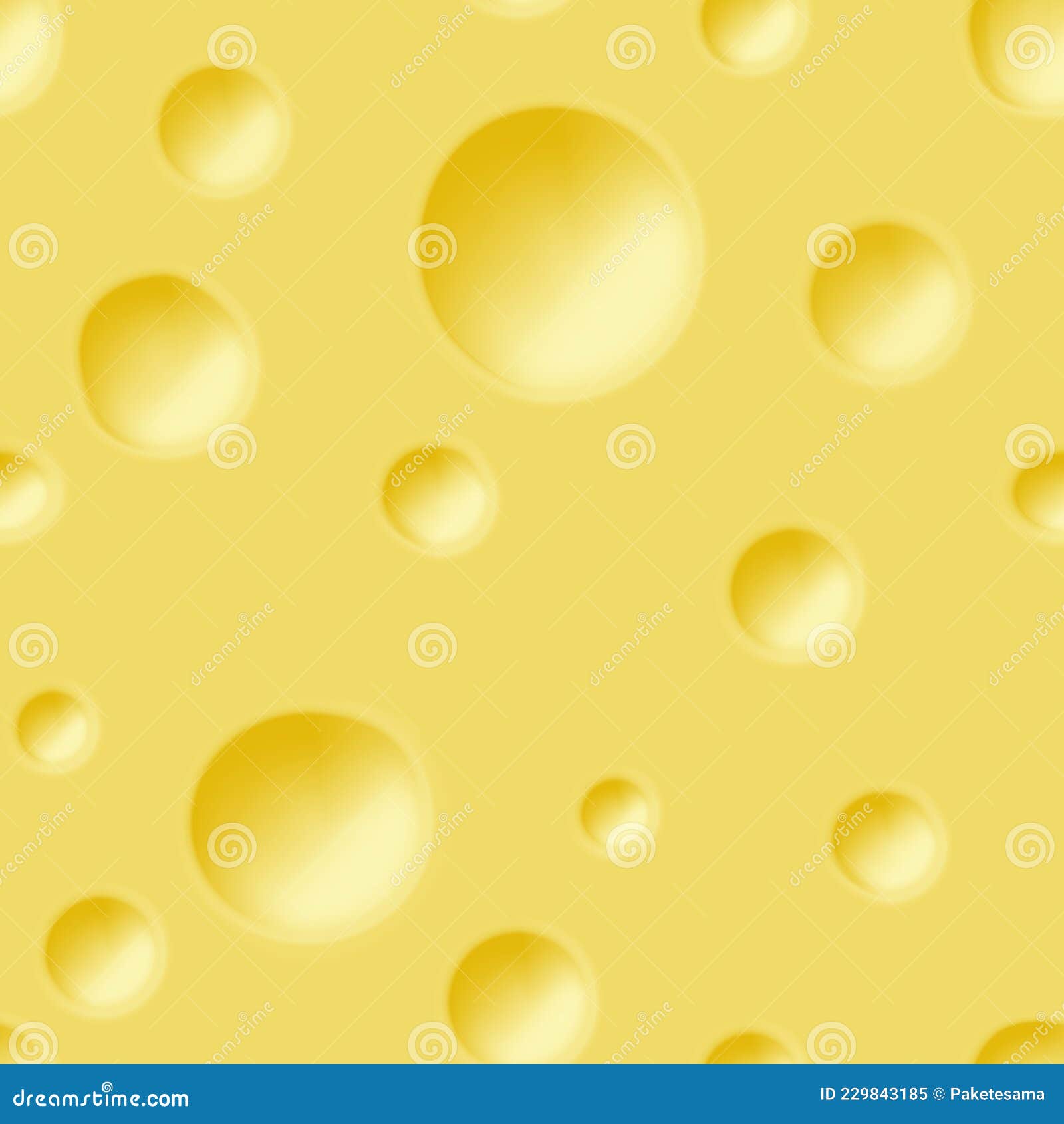 Seamless Realistic Yellow Cheese Pattern Vector Illustration Stock ...