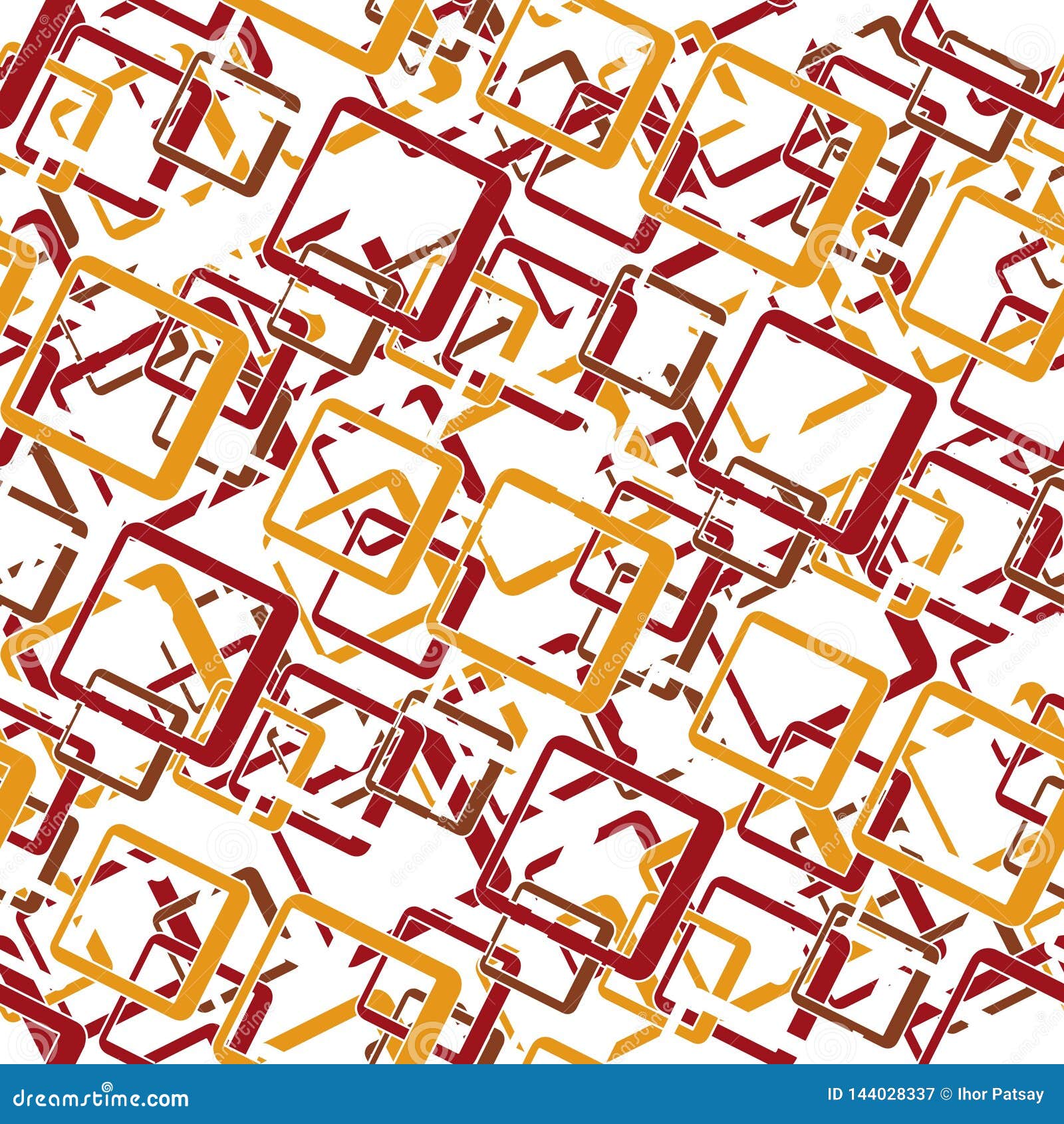 Seamless rectangle pattern stock vector. Illustration of rounded ...