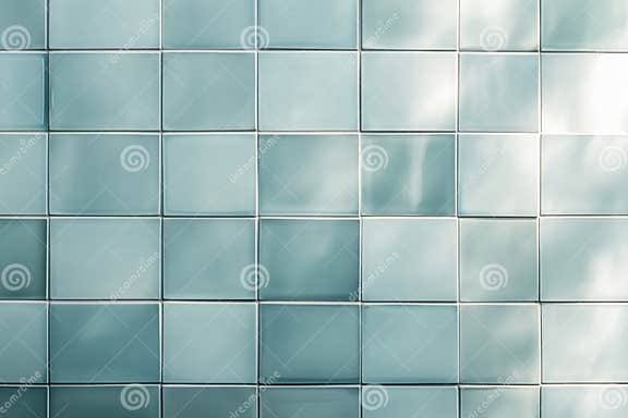 Seamless Rectangular Tile Design in Cool Blue Tones for Modern ...