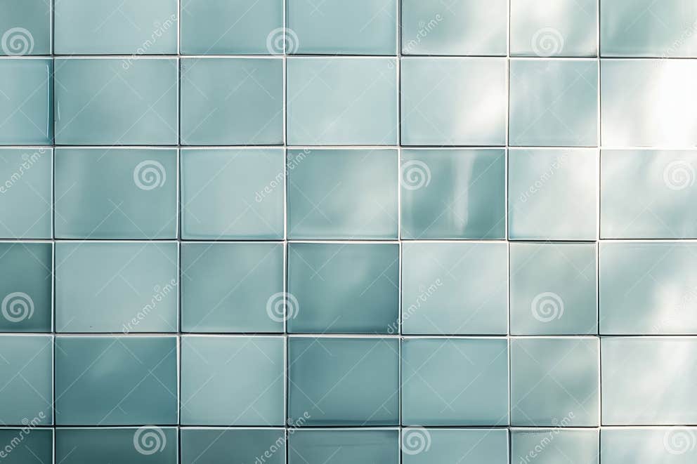 Seamless Rectangular Tile Design in Cool Blue Tones for Modern ...