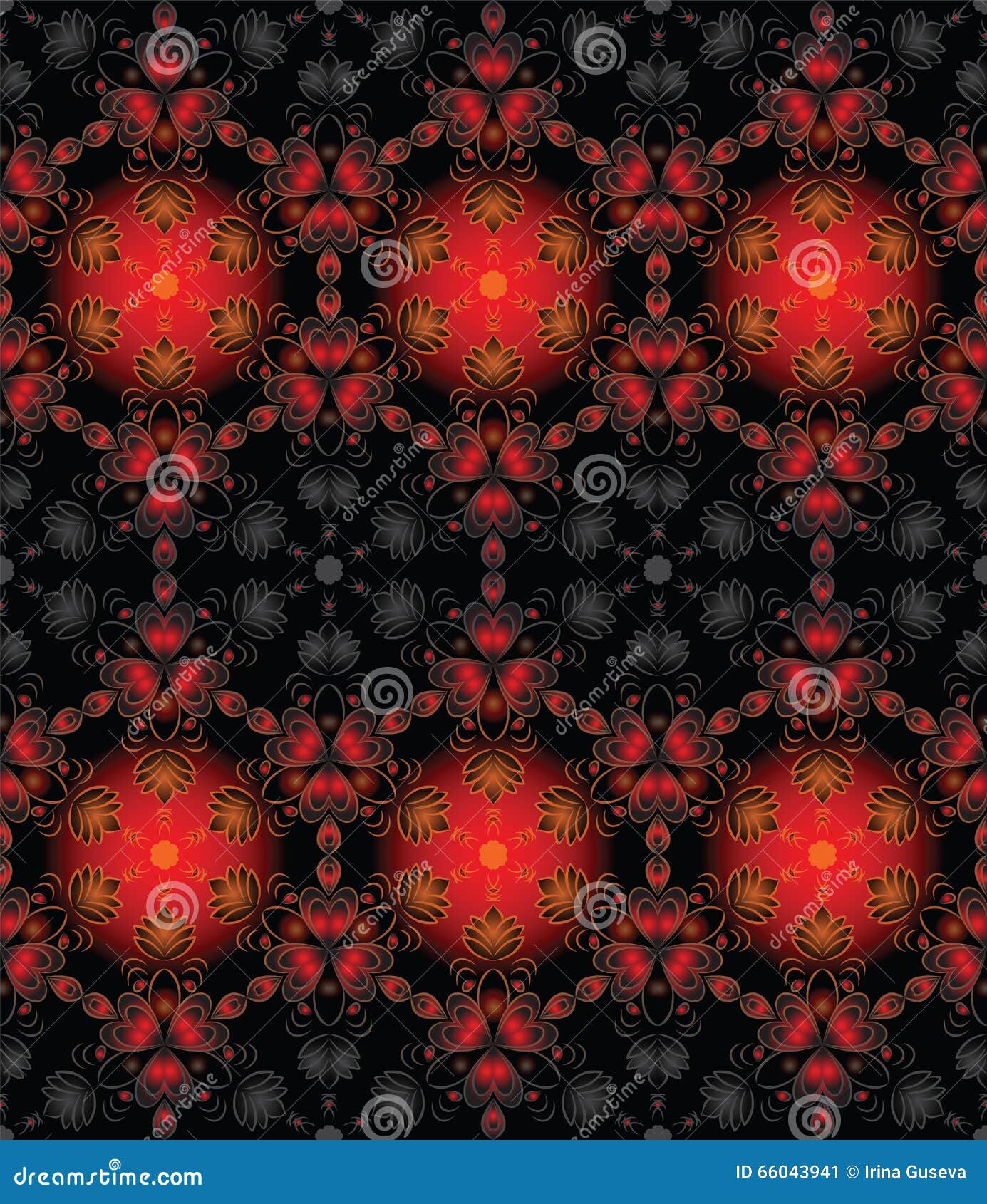 Seamless red black gold stock vector. Illustration of butterfly - 66043941