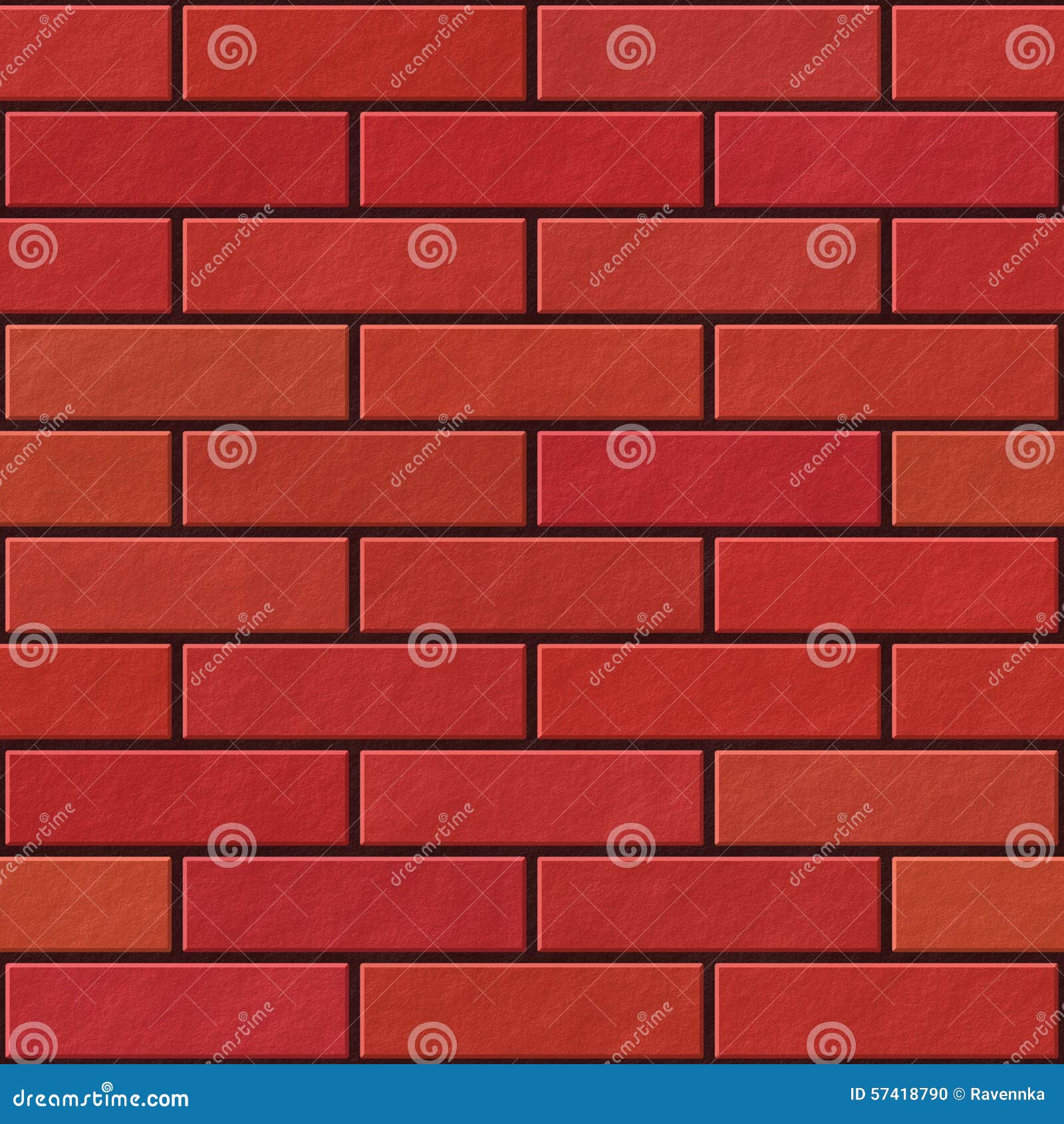 Seamless Red Brick Wall Pattern Stock Illustration - Illustration of ...