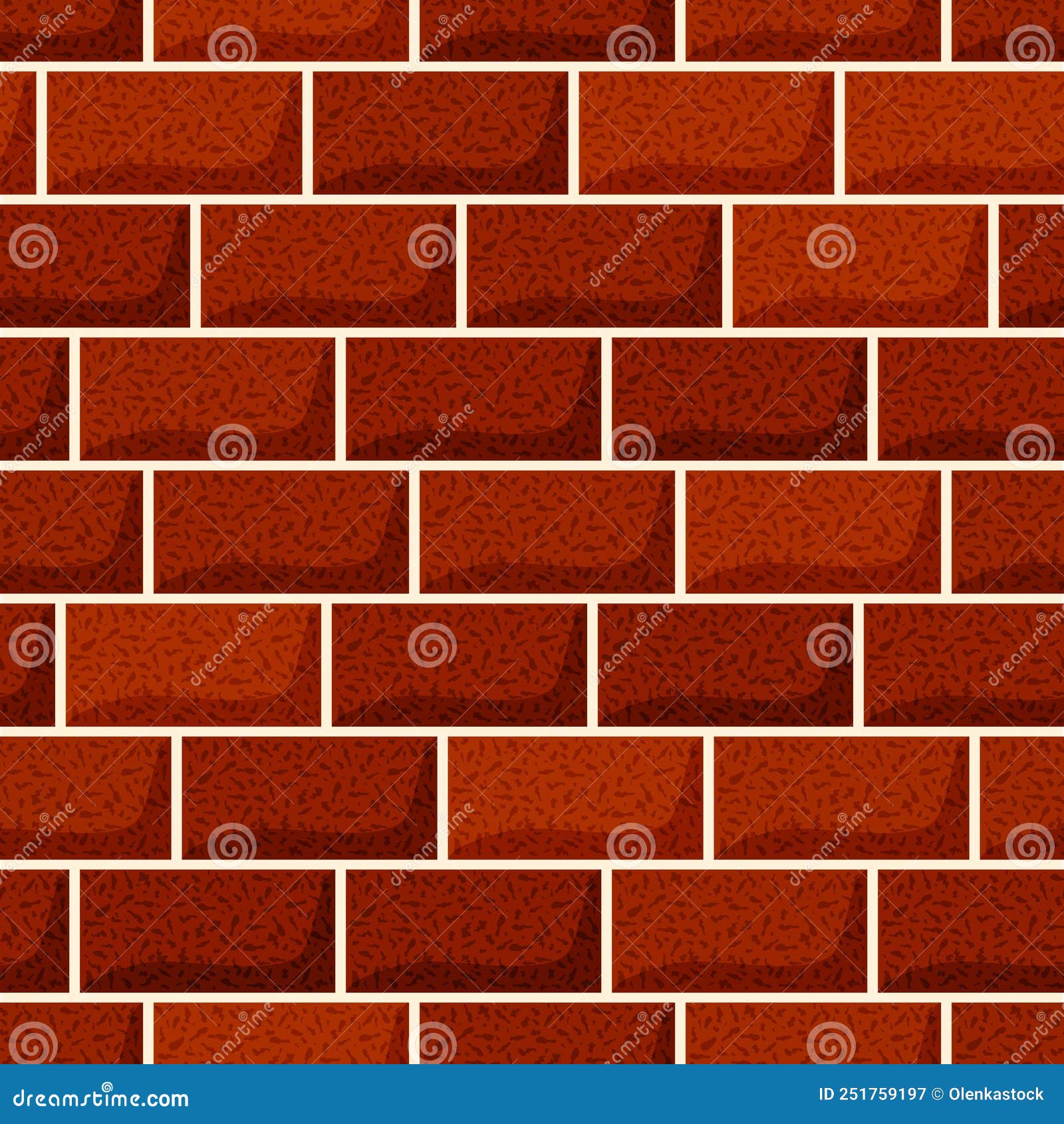 Seamless red brick wall stock vector. Illustration of clay - 251759197