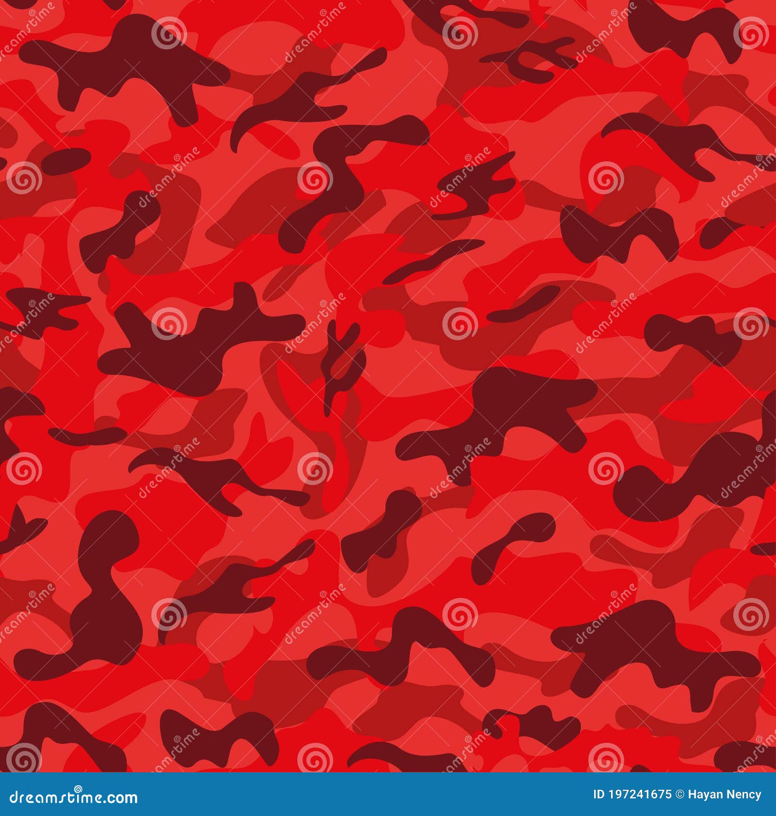 Seamless Red Camouflage Pattern Stock Vector - Illustration of force ...