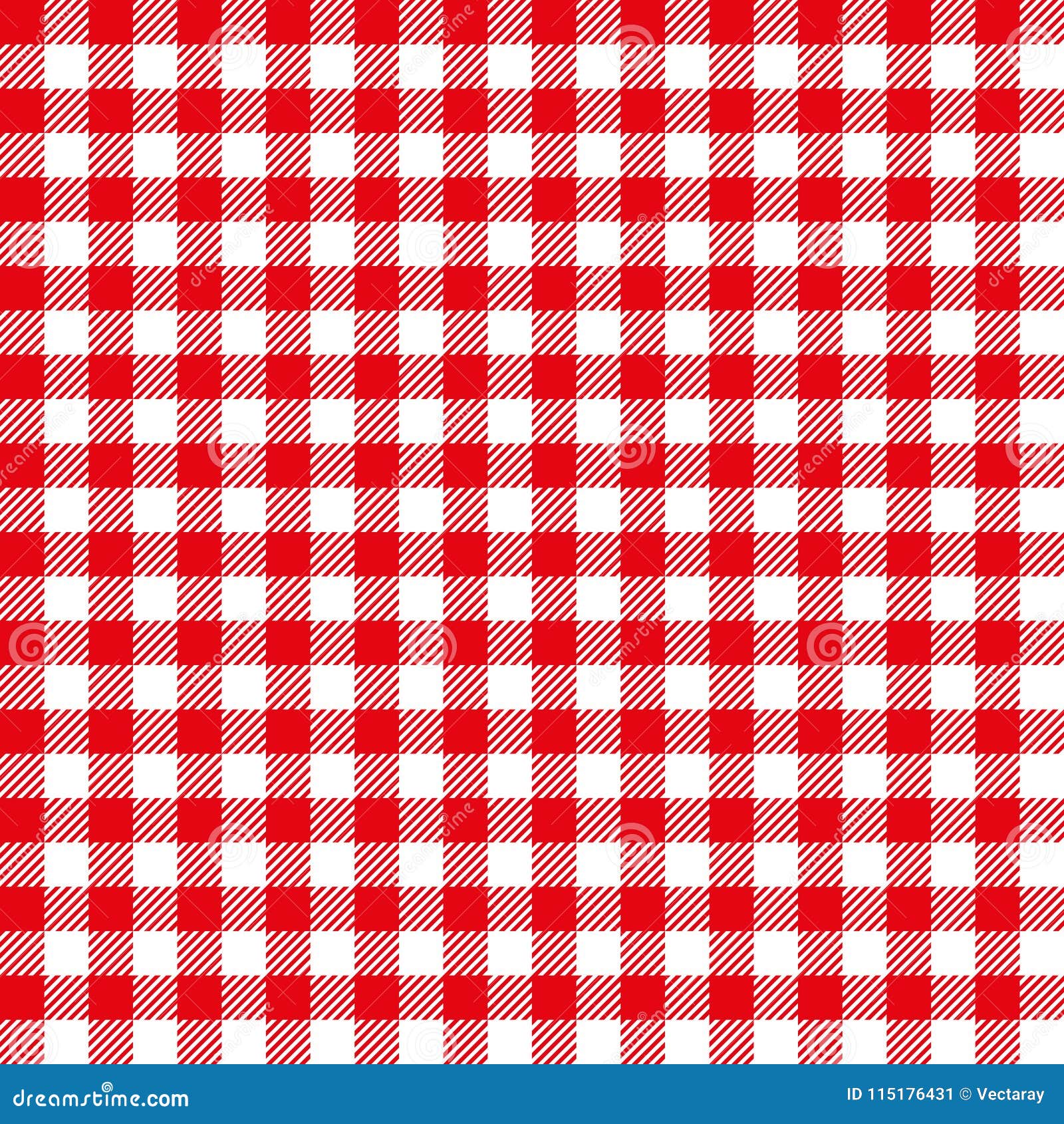Seamless Red Checkered Fabric Pattern Background Texture Stock ...