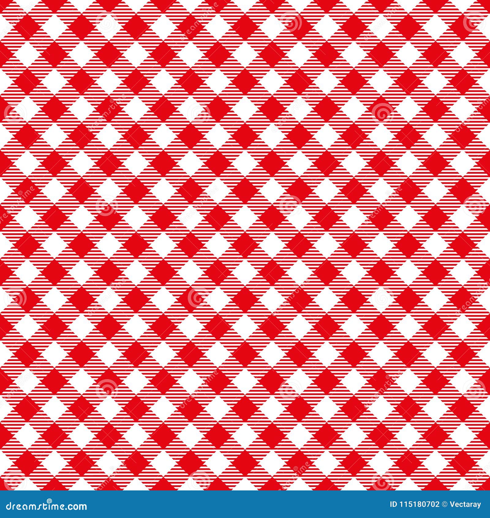 Seamless Red Checkered Fabric Pattern Background Texture Stock ...