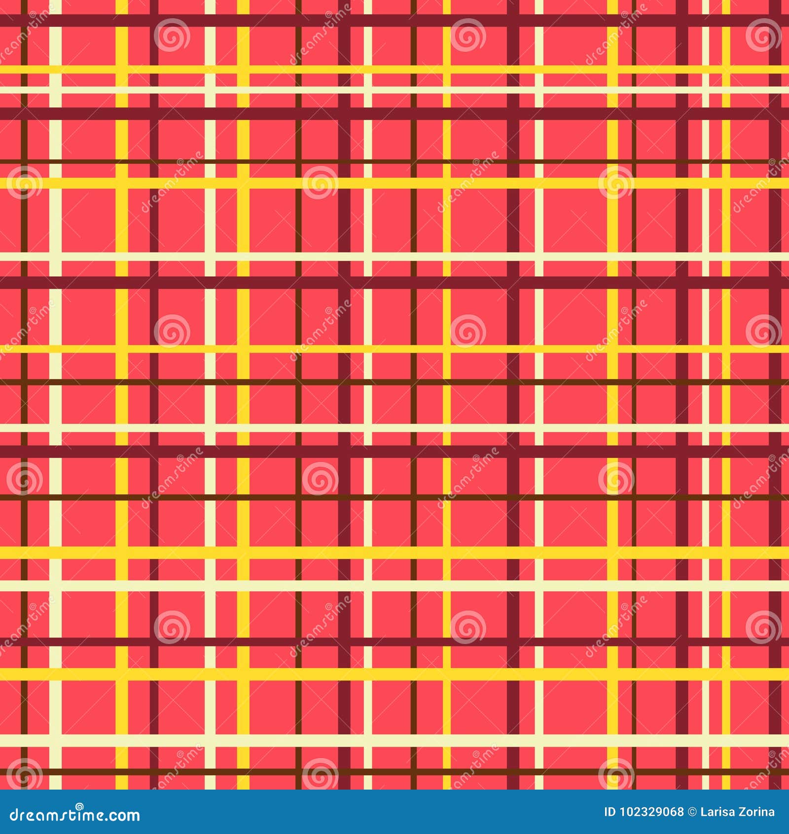 Seamless Red Checkered Pattern. Stock Illustration - Illustration of ...