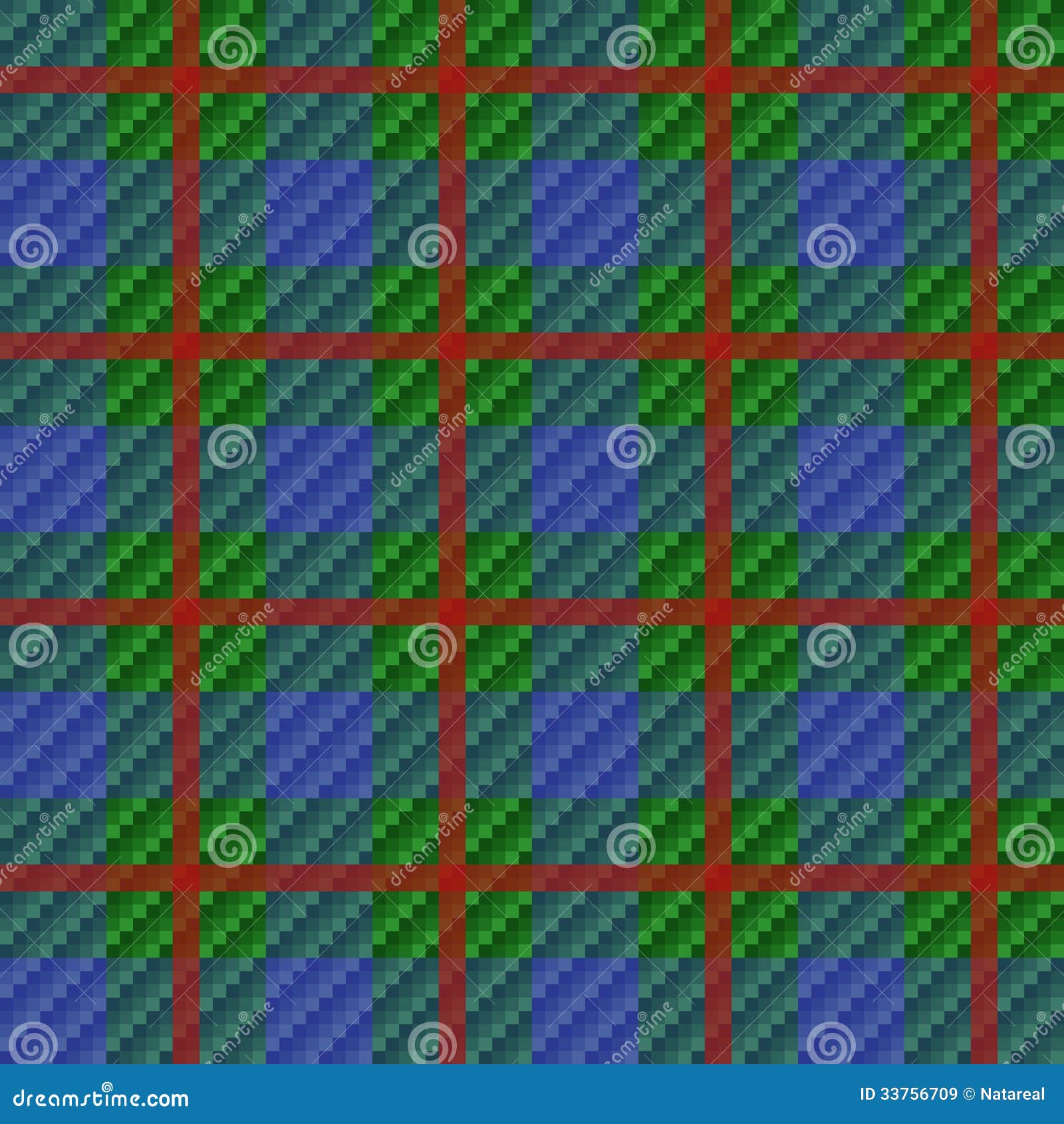 Seamless Red Checkered Pattern Cartoon Vector | CartoonDealer.com #33756709