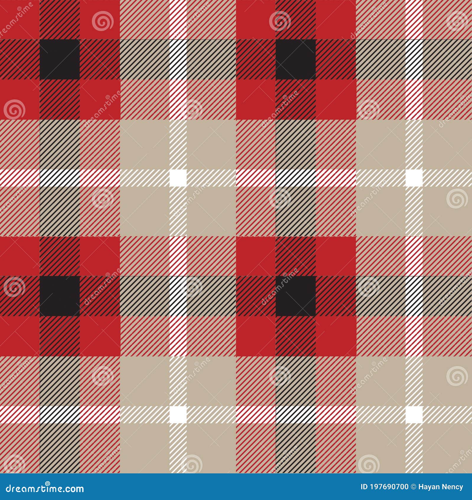 SEAMLESS RED CHECKS stock vector. Illustration of scottish - 197690700