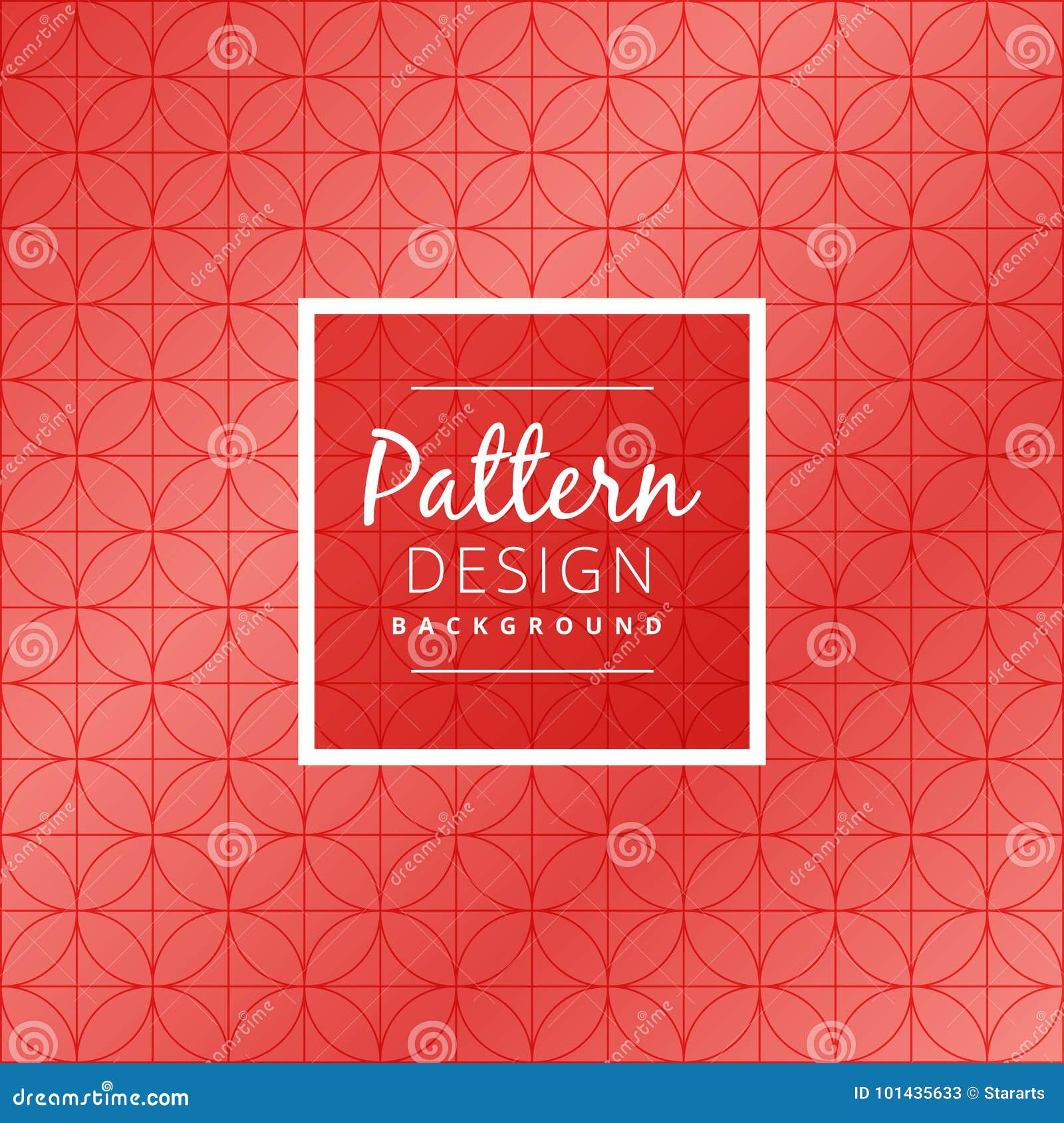 Seamless Red Circular Pattern Vector Design Illustration Stock Vector ...