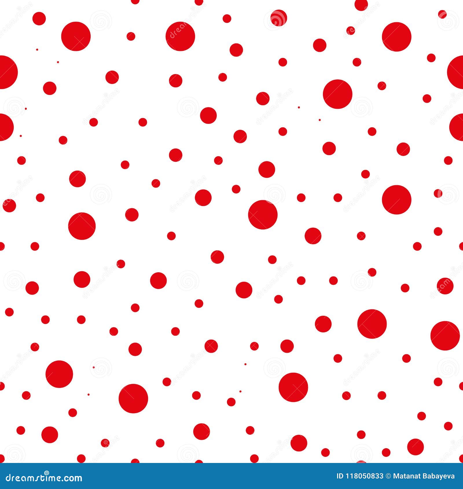 Seamless Red Dots Pattern.Red Circle Seamless EPS10 Stock Vector ...