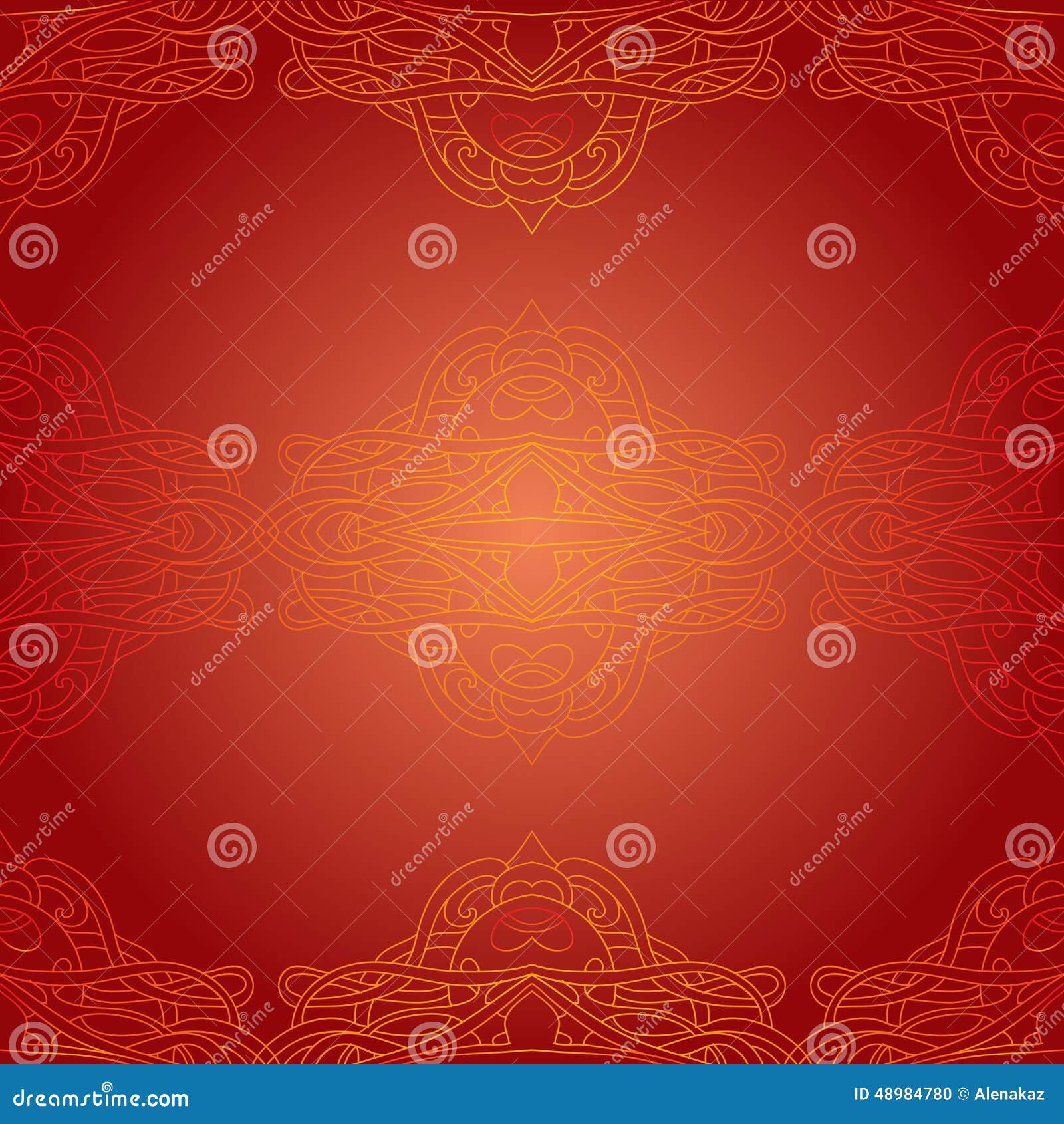 Seamless Red Ethnic Pattern Stock Vector - Illustration of event ...