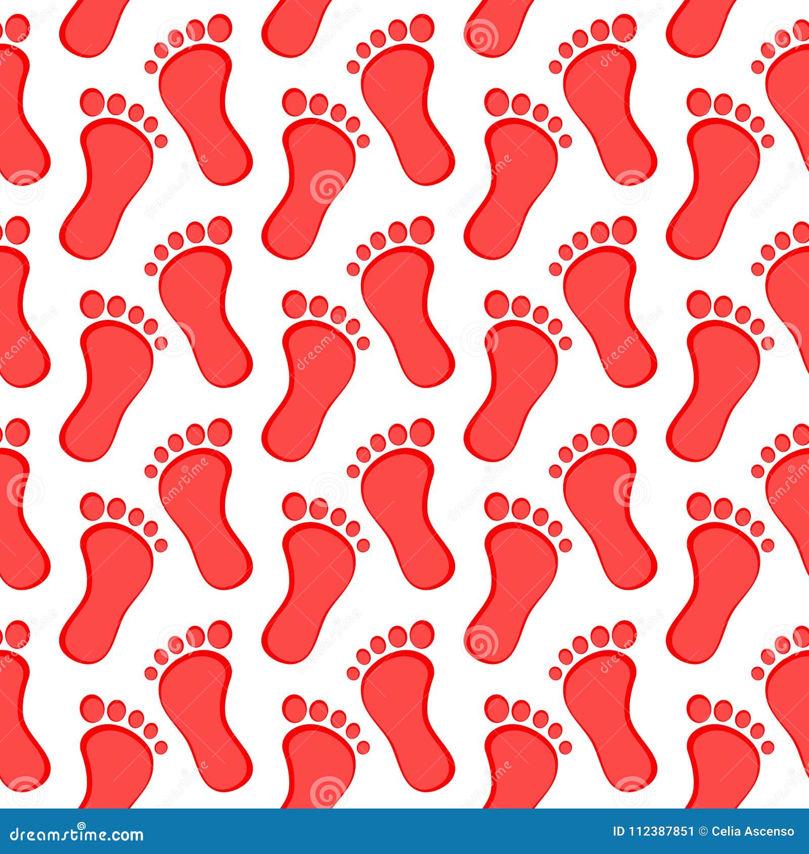 Red Feet Seamless Texture Background Stock Illustration - Illustration ...
