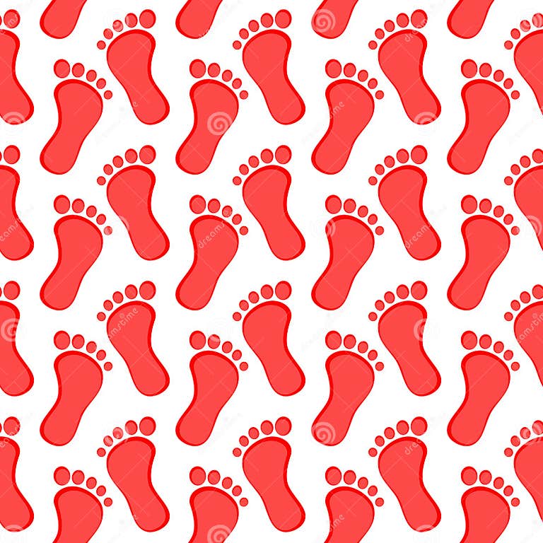 Red Feet Seamless Texture Background Stock Illustration - Illustration ...