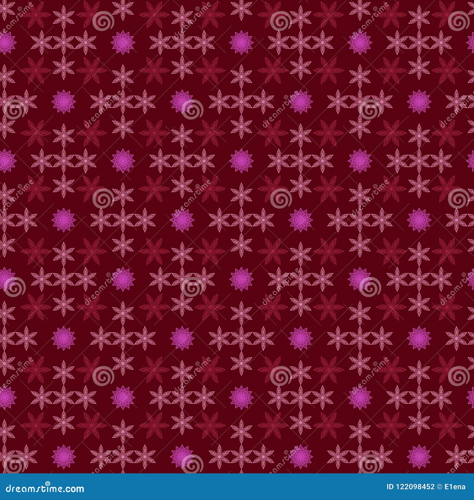 Seamless Red Geometric Background, Repeat Pattern Stock Illustration ...